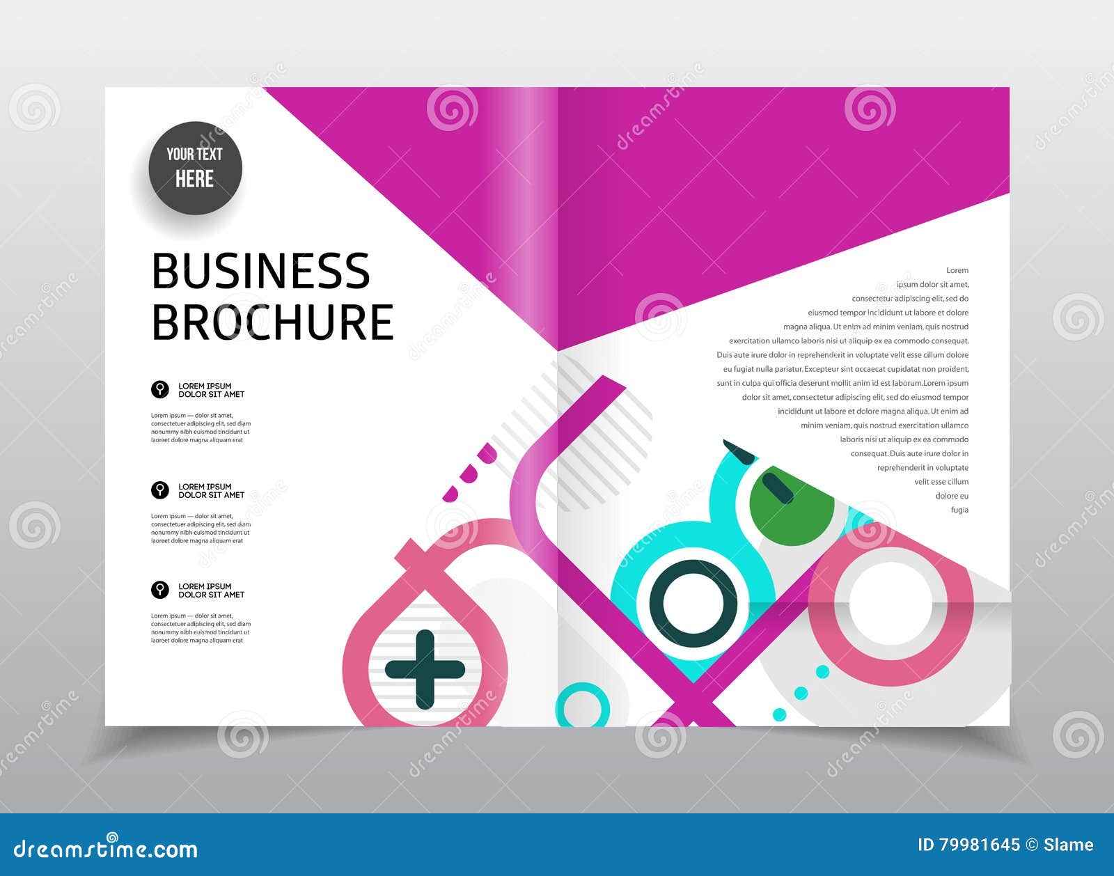 Startup Presentation Layout or Business Flyer. Annual Report Vector ...
