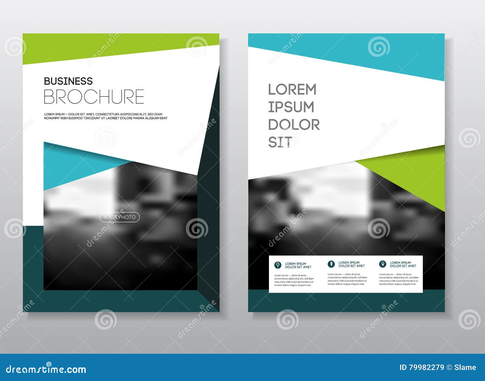 Startup Presentation Layout or Business Flyer. Annual Report Vector ...