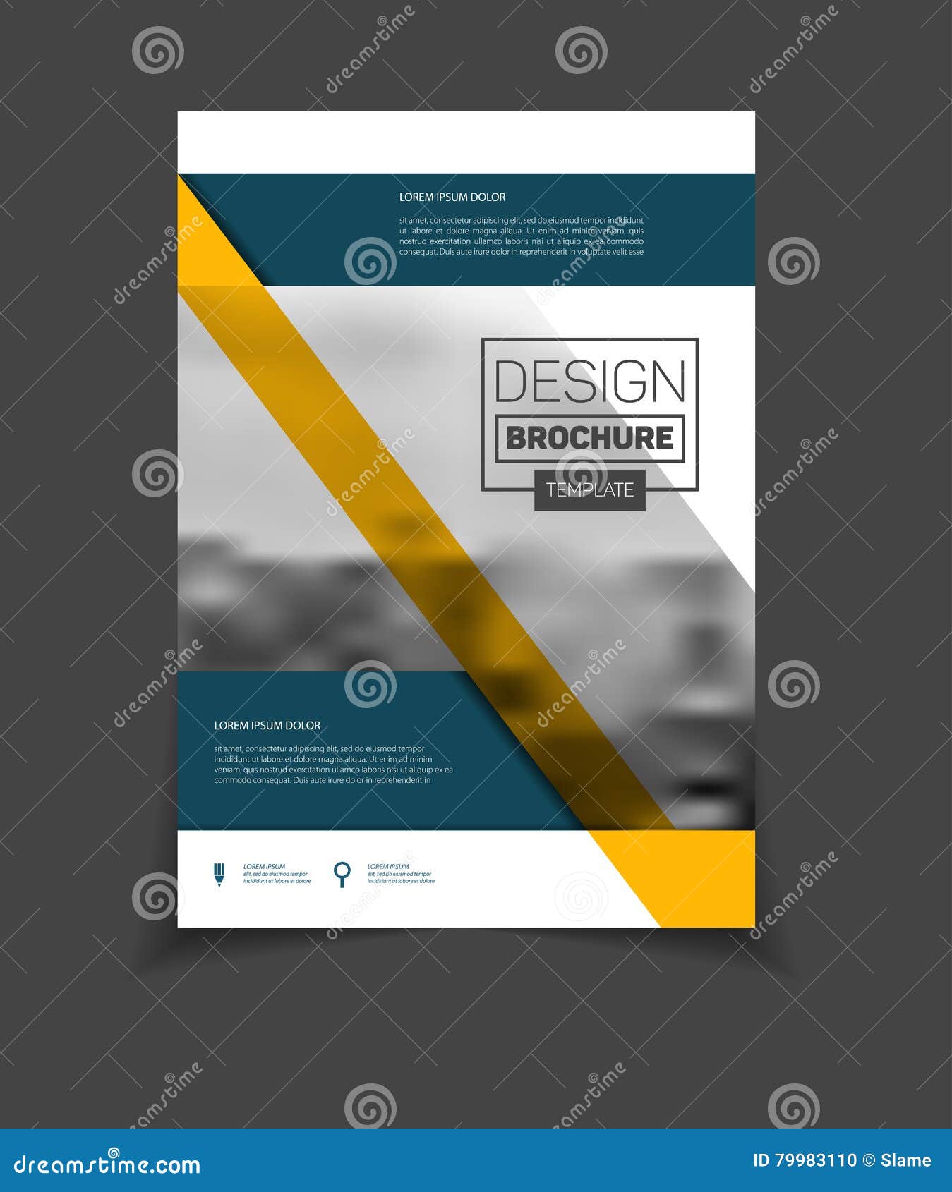 Startup Presentation Layout or Business Flyer. Annual Report Vector ...