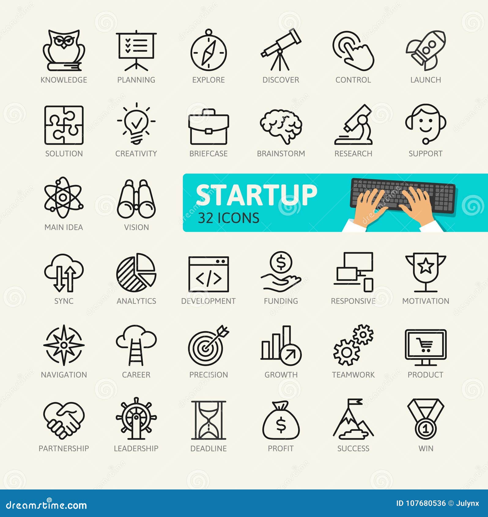 Startup Project and Development Elements Stock Vector - Illustration of ...