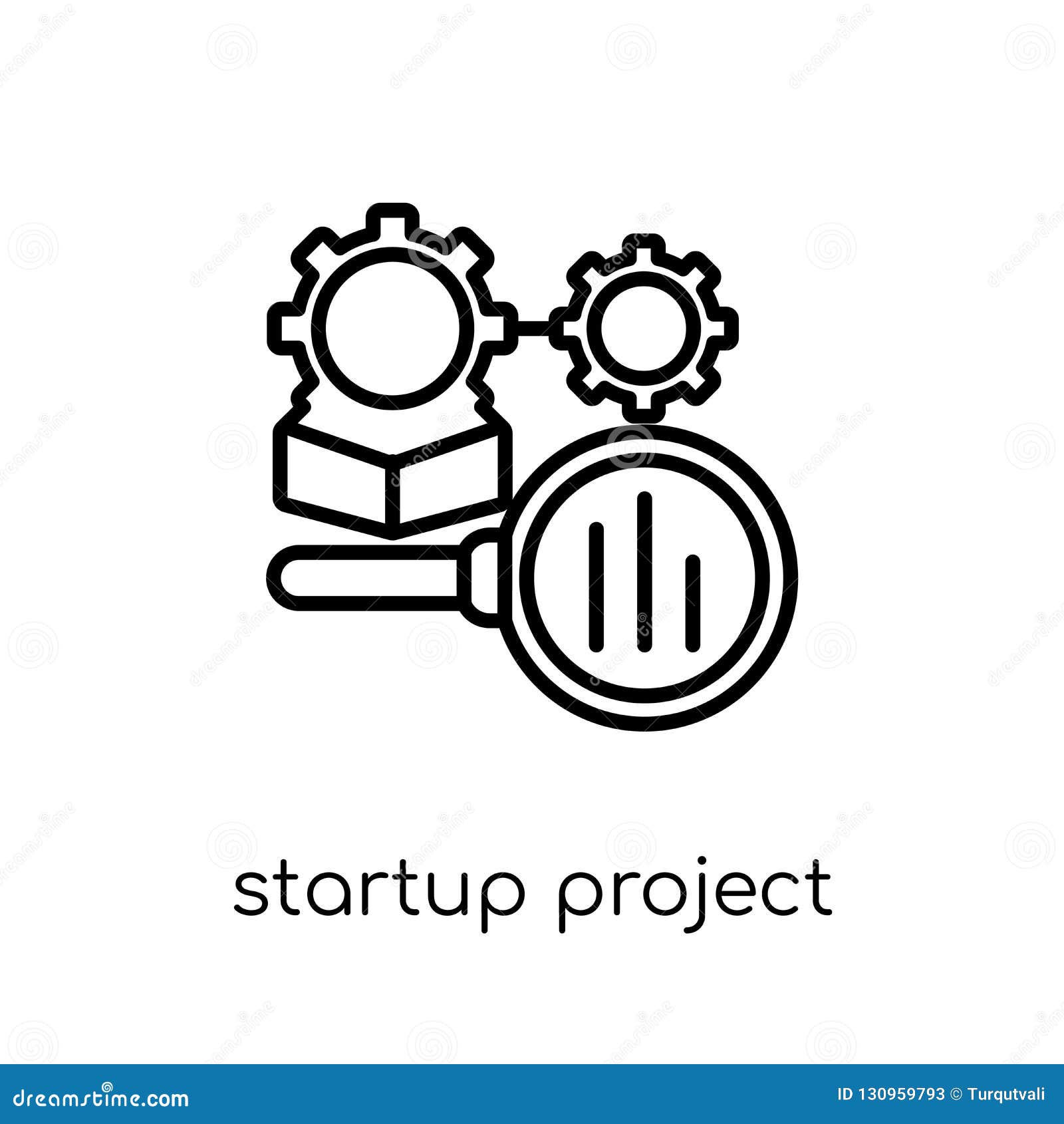 Startup Project Search Icon from Startup Collection. Stock Vector ...