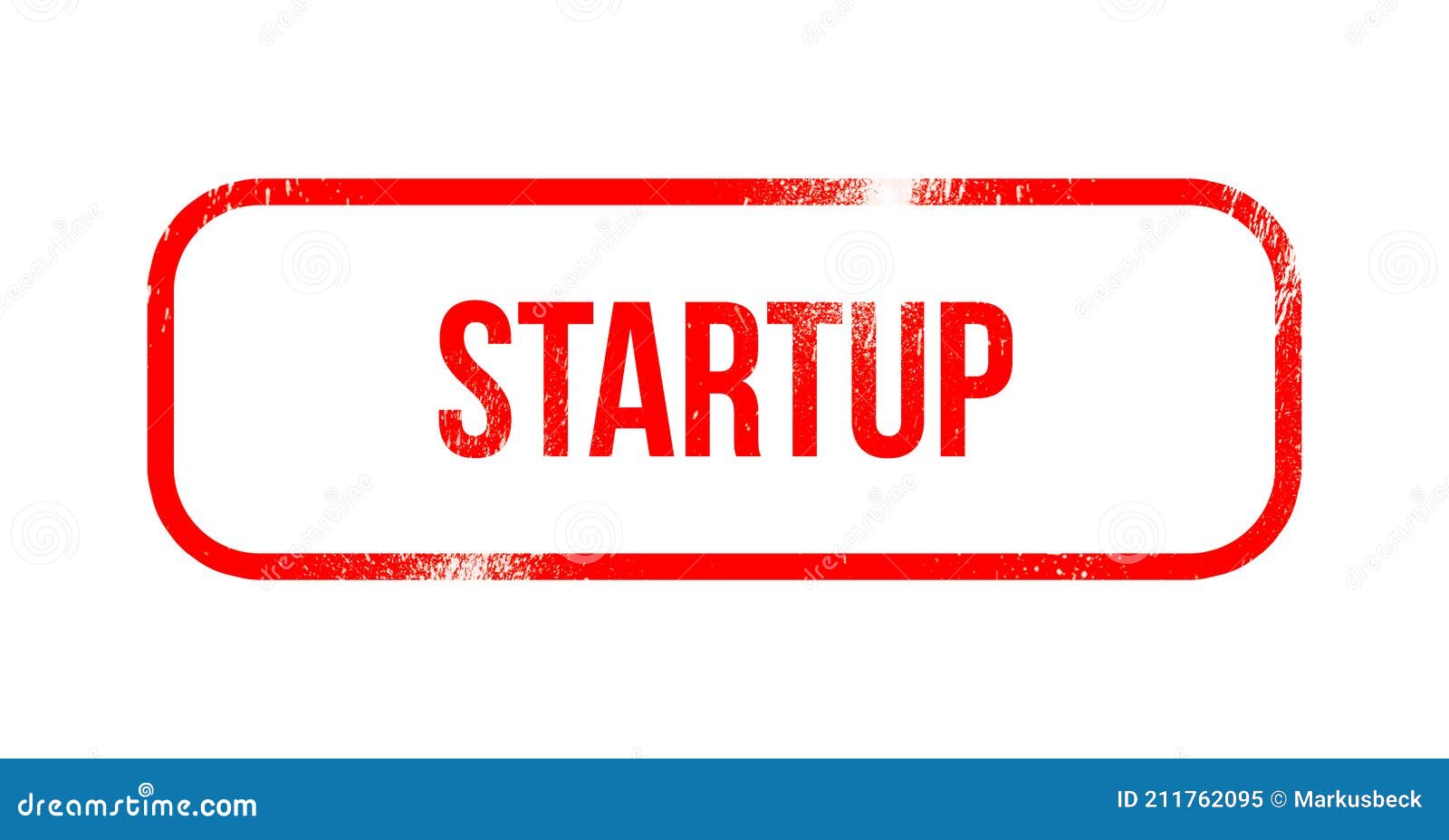 Startup - Red Grunge Rubber, Stamp Stock Illustration - Illustration of ...