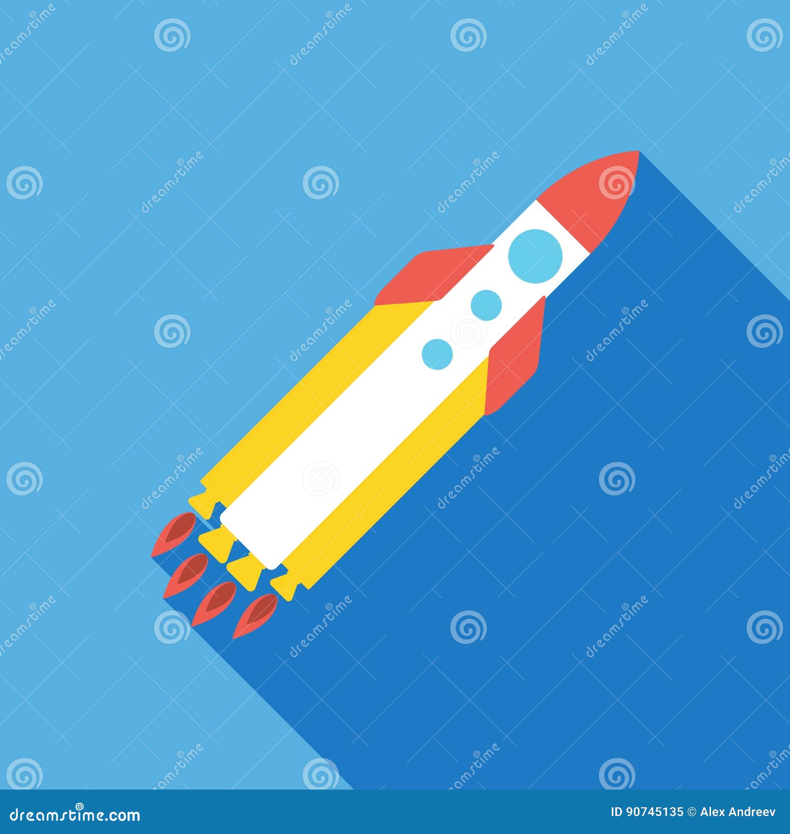 StartUp Rocket Icon. Business Concept. Flat Vector Illustration. Stock ...