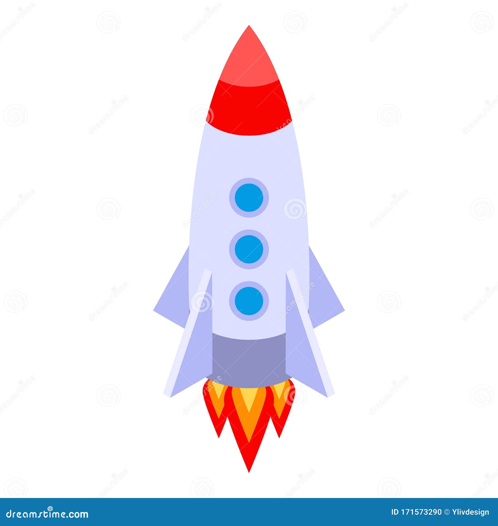 Startup Rocket Icon, Isometric Style Stock Vector - Illustration of ...