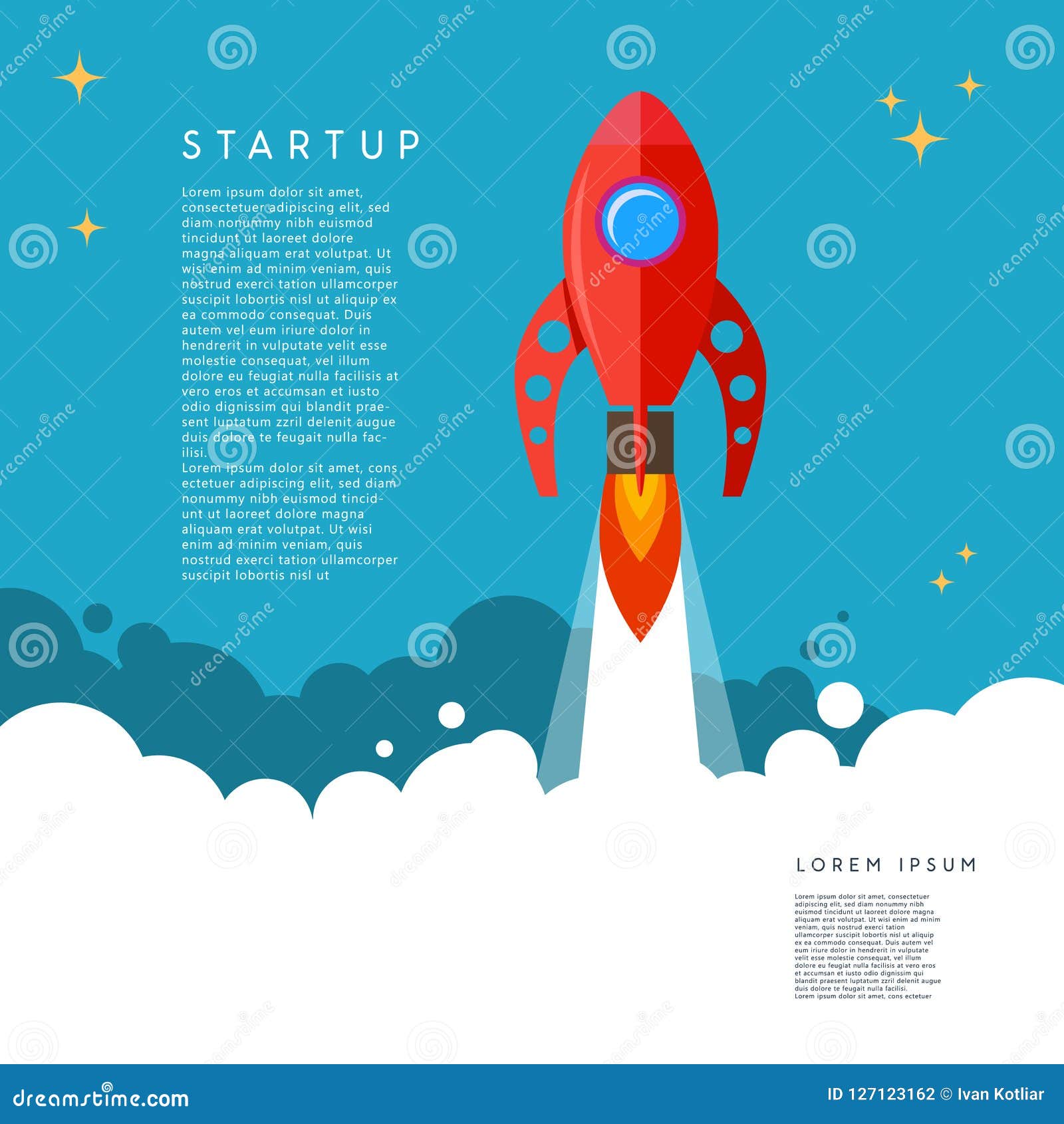 Startup. Rocket Launch Illustration in Cartoon Style Stock Vector ... Startup. Rocket Launch Illustration in Cartoon Style Stock Vector ...
