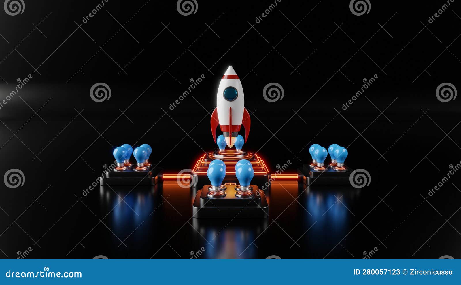 Startup rocket ship stock image. Image of mission, learning - 280057123