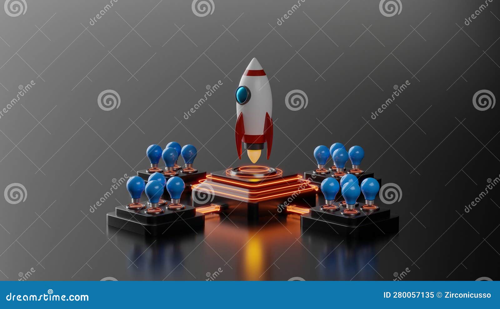 Startup rocket ship stock illustration. Illustration of business ...