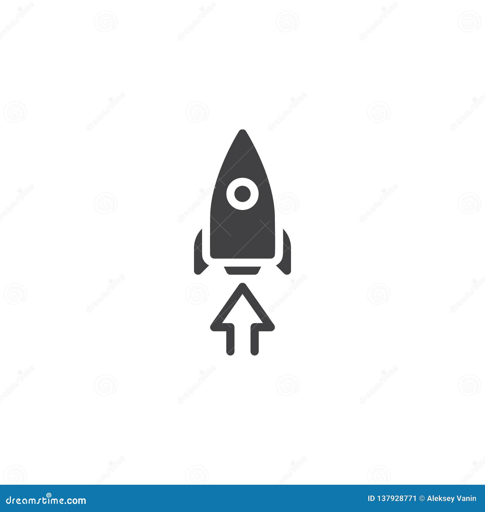 Startup rocket vector icon stock vector. Illustration of perfect ...