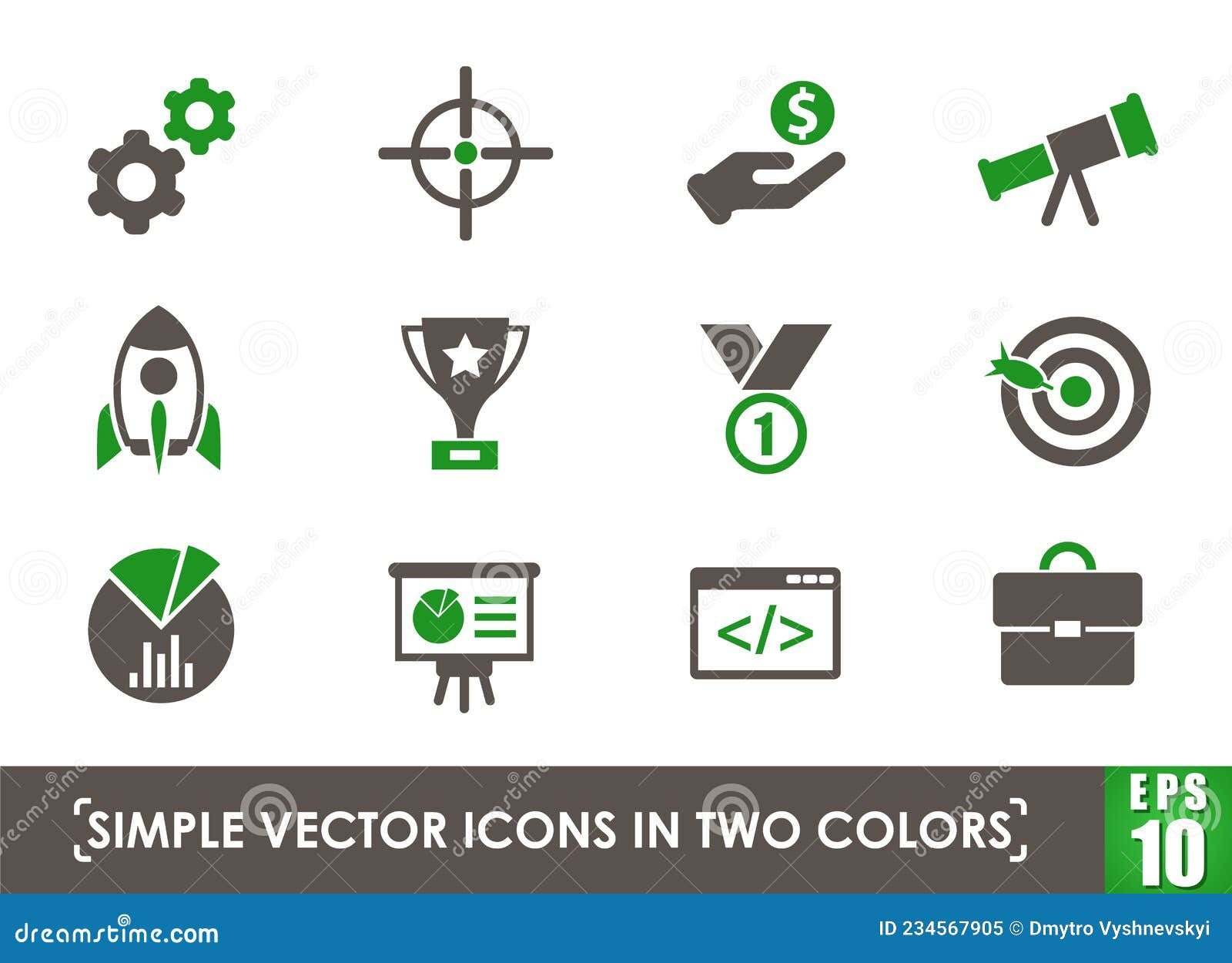 Startup Simple Vector Icons Stock Vector - Illustration of outline ...