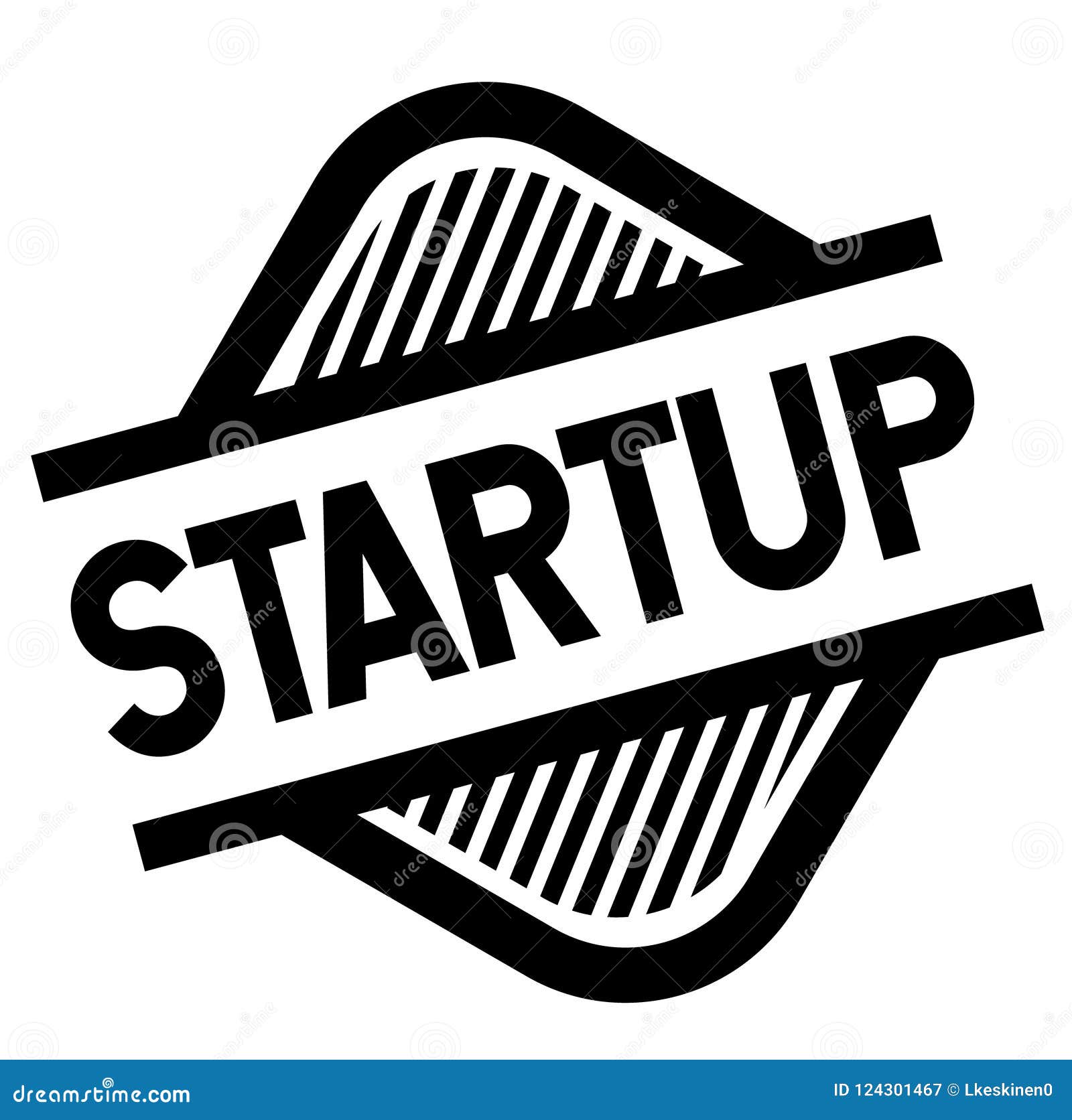 Startup stamp on white stock vector. Illustration of label - 124301467