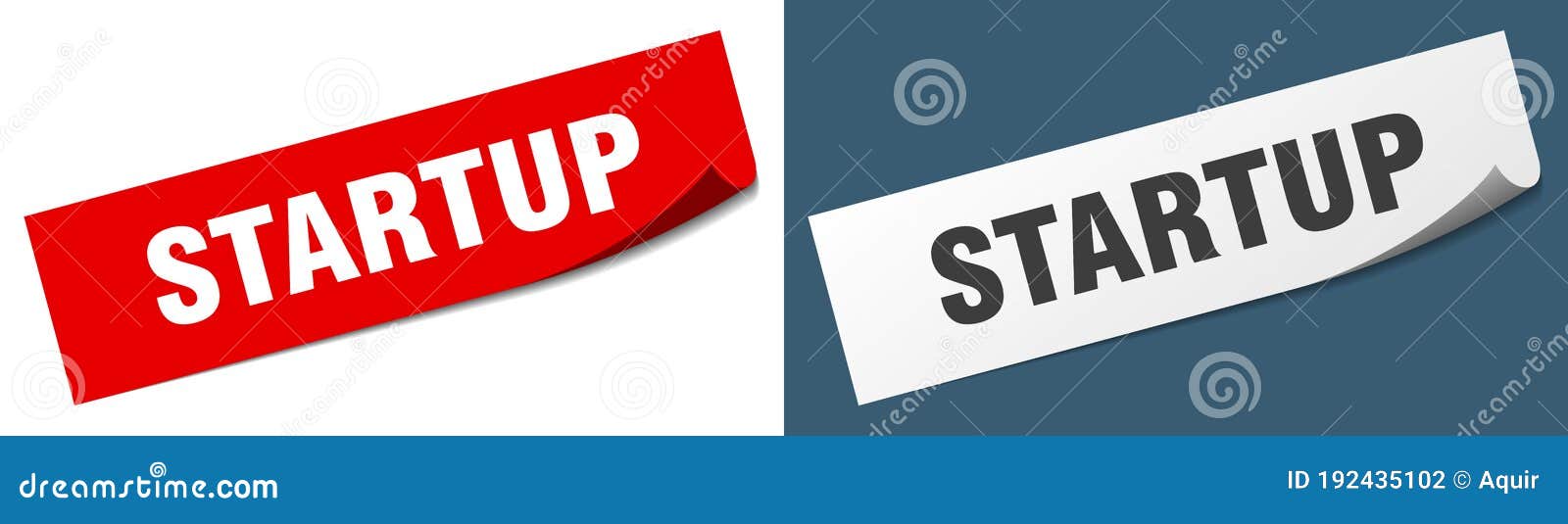 Startup Sticker. Startup Sign Set Stock Vector - Illustration of badge ...