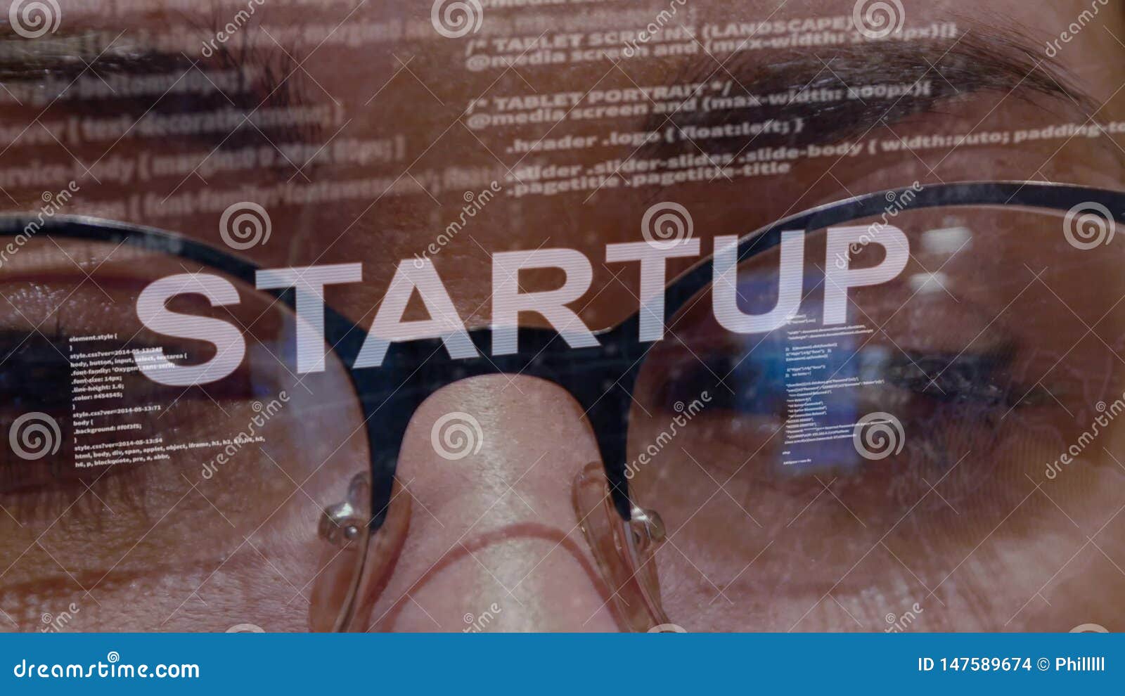 Startup Text on Female Software Developer Stock Footage - Video of data ...