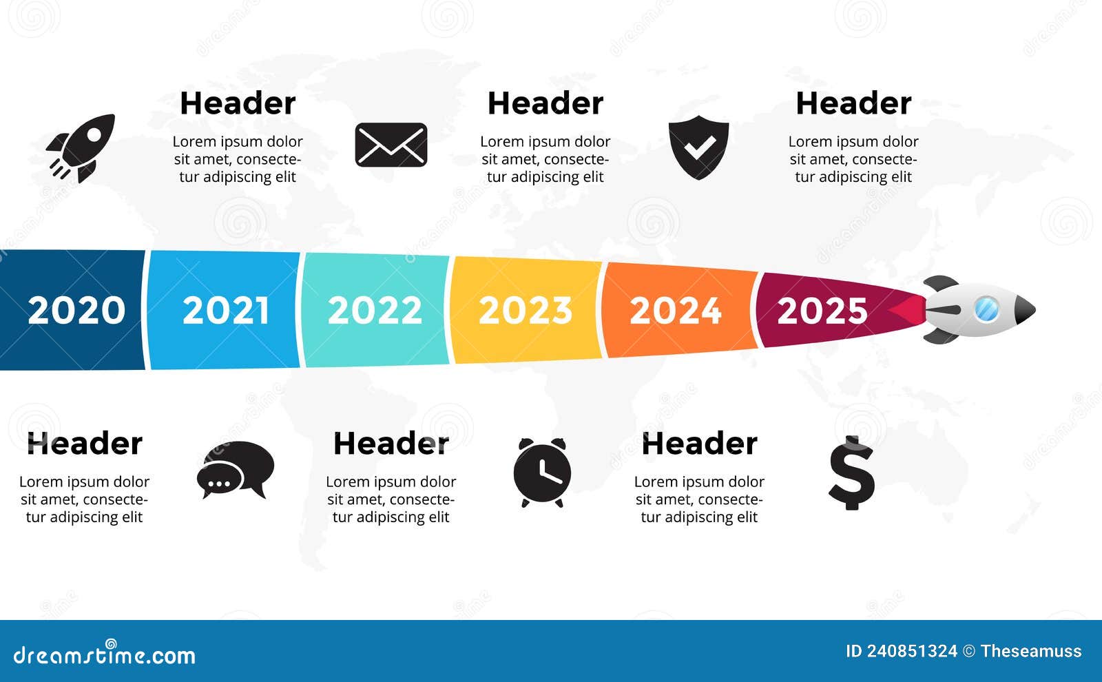 Startup Vector Infographic. Rocket Launch. Presentation Slide Template ...