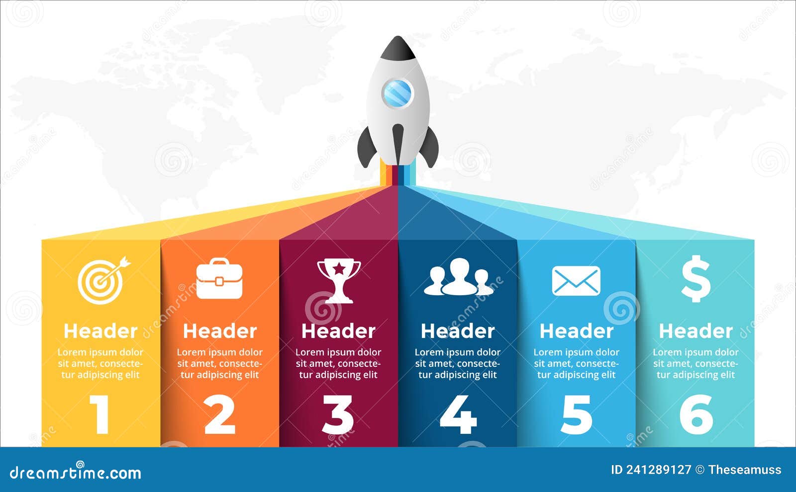 Startup Vector Infographic. Rocket Launch. Presentation Slide Template ...
