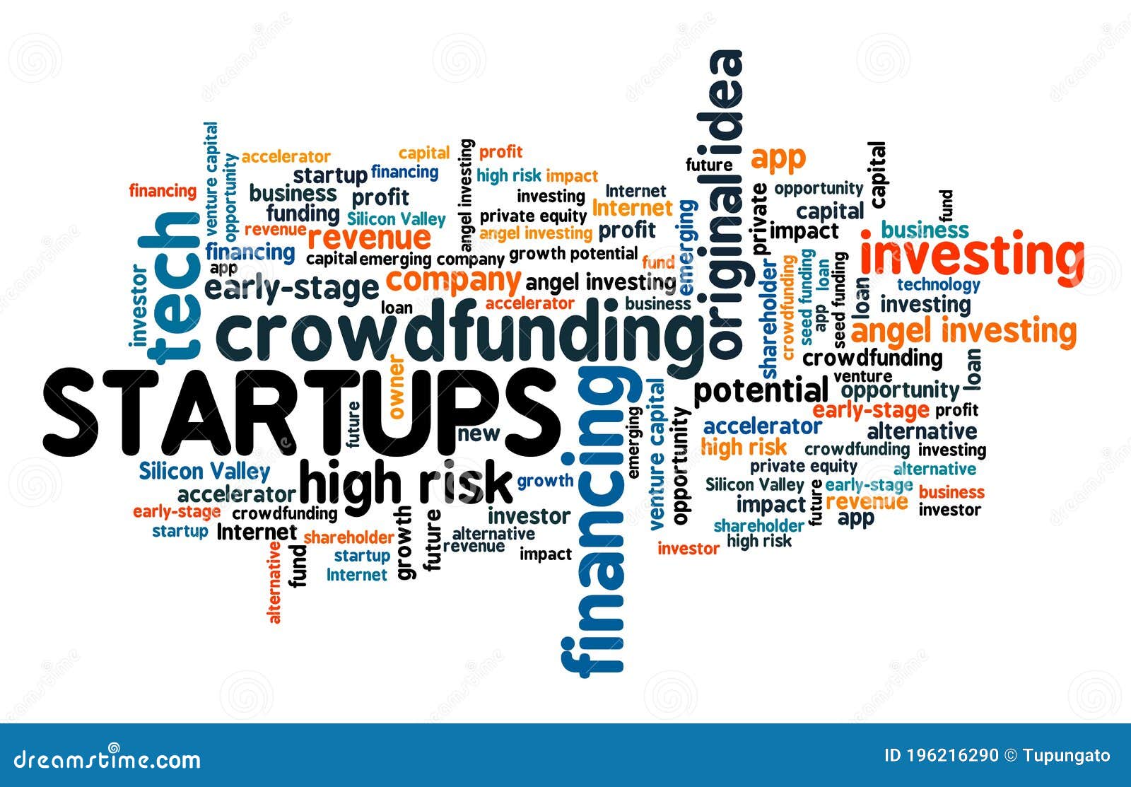 Startups word cloud stock illustration. Illustration of tech - 196216290