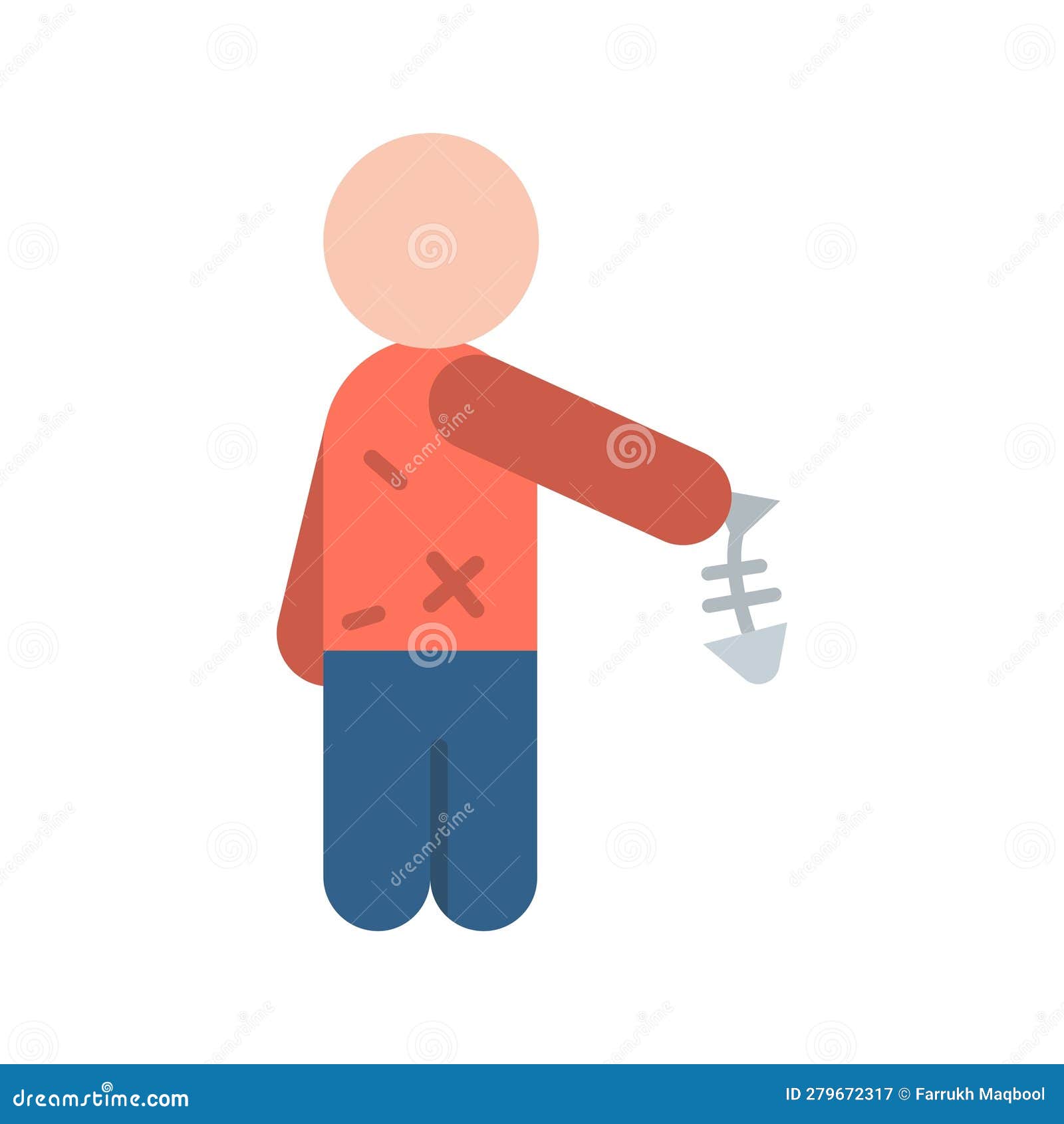 Starvation Icon Vector Image. Stock Vector - Illustration of line ...