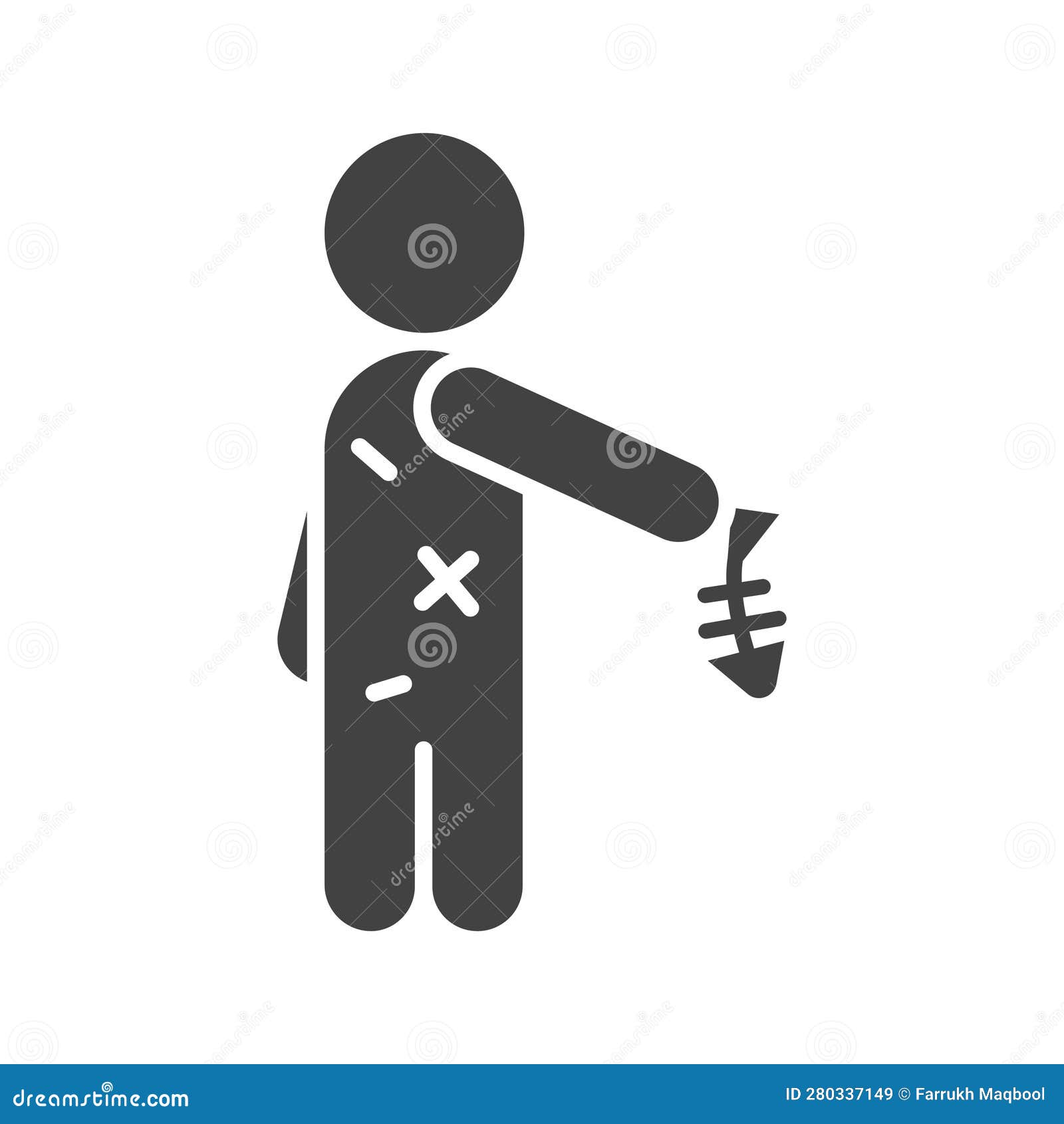 Starvation Icon Vector Image. Stock Vector - Illustration of hunger ...