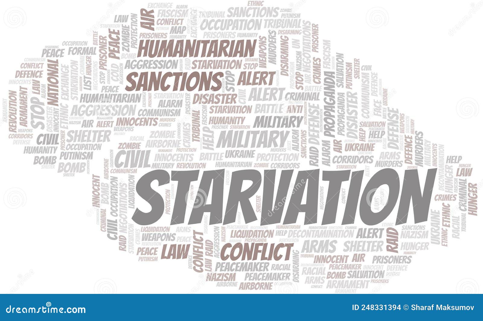 Starvation Word Cloud Cartoon Vector | CartoonDealer.com #222178877