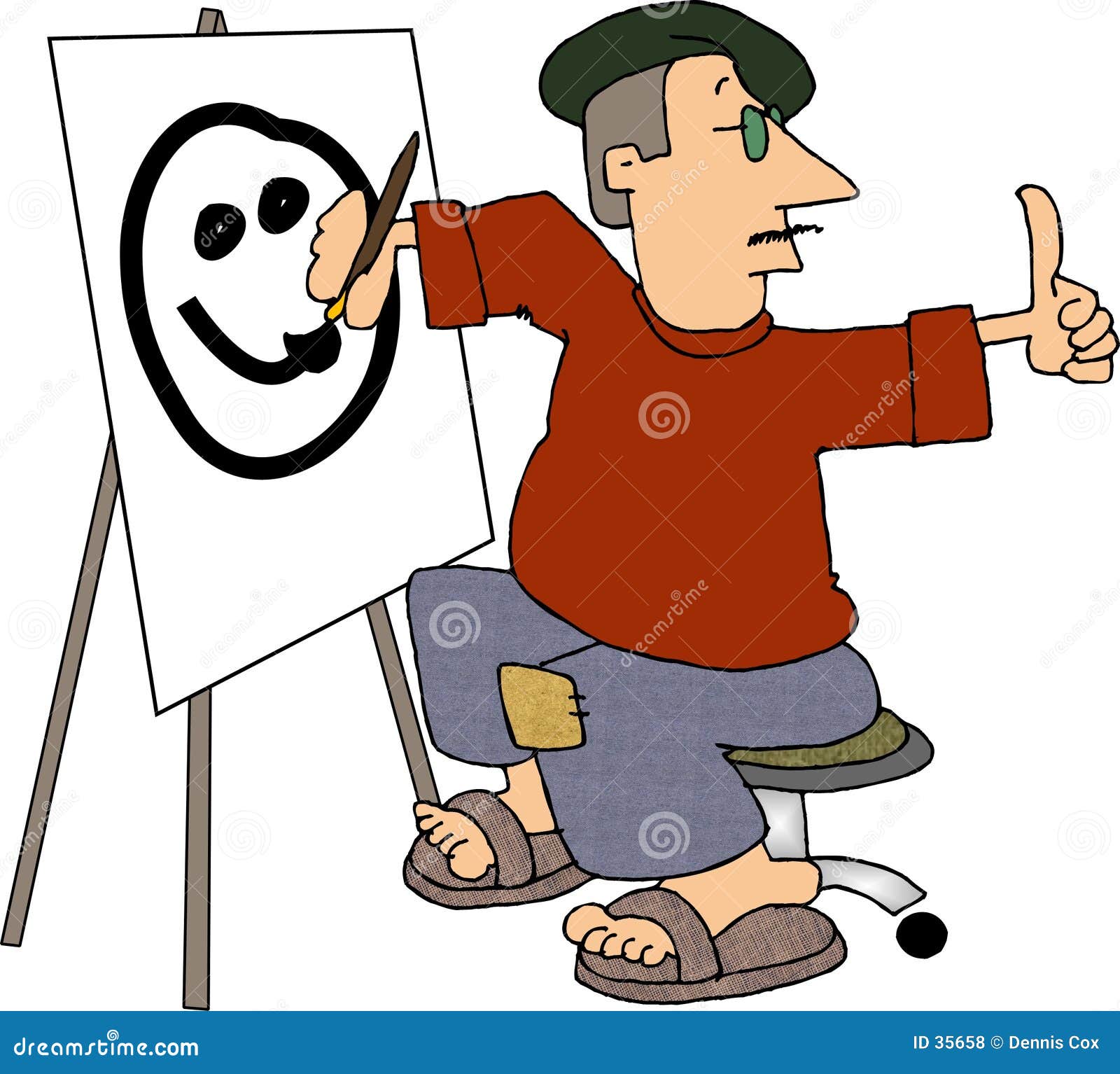 Starving Artist stock illustration. Illustration of worek - 35658