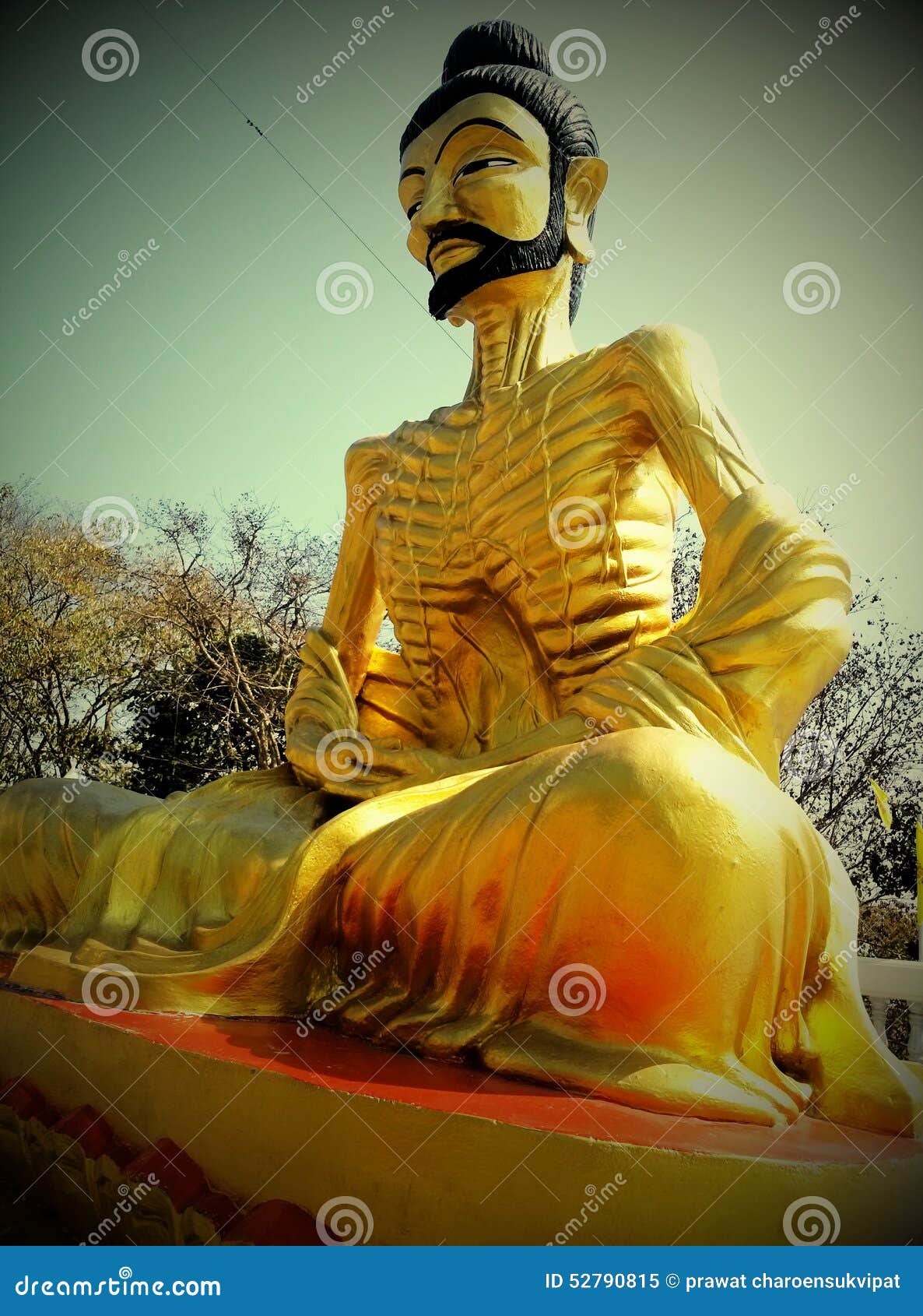 Starving buddha stock image. Image of karma, buddhist - 52790815