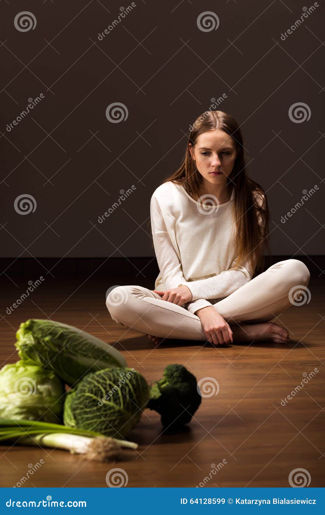 Starving Female with Mental Problem Stock Image - Image of nutrition ...