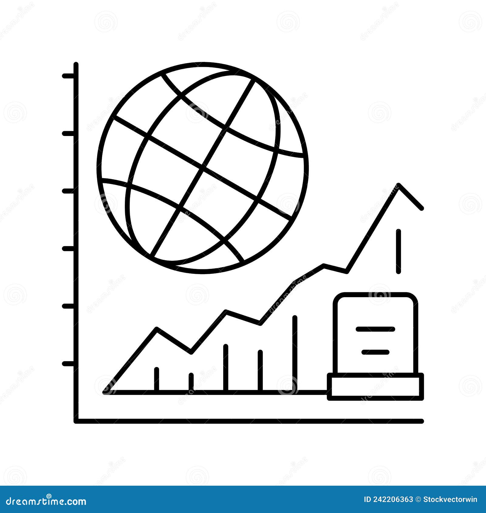 Starving, Increase Mortality Poverty Problem Line Icon Vector ...