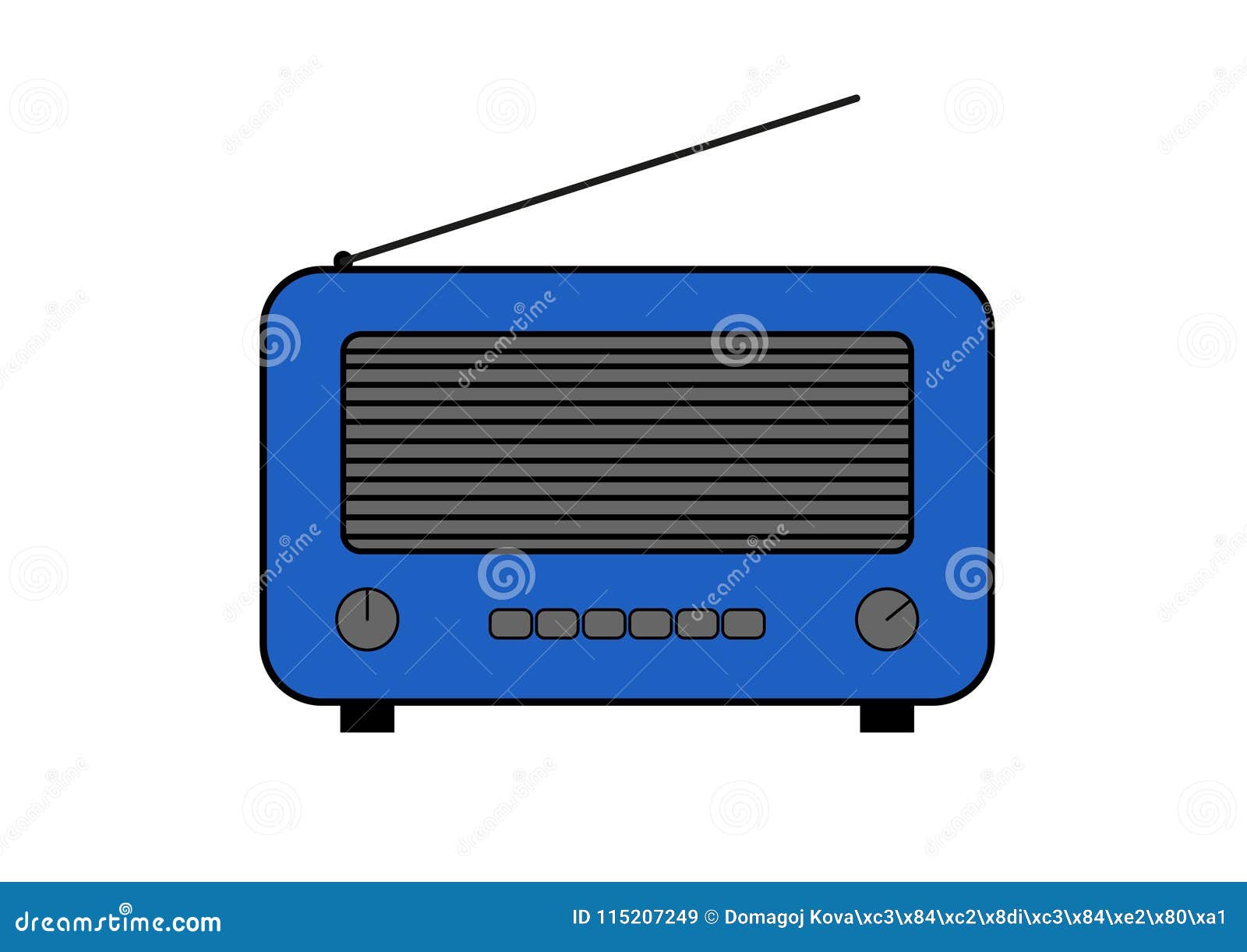Stary I Retro Stylowy Radio Mieszkanie Stylowy Wektorowy Rysunek ... Stary I Retro Stylowy Radio Mieszkanie Stylowy Wektorowy Rysunek ...