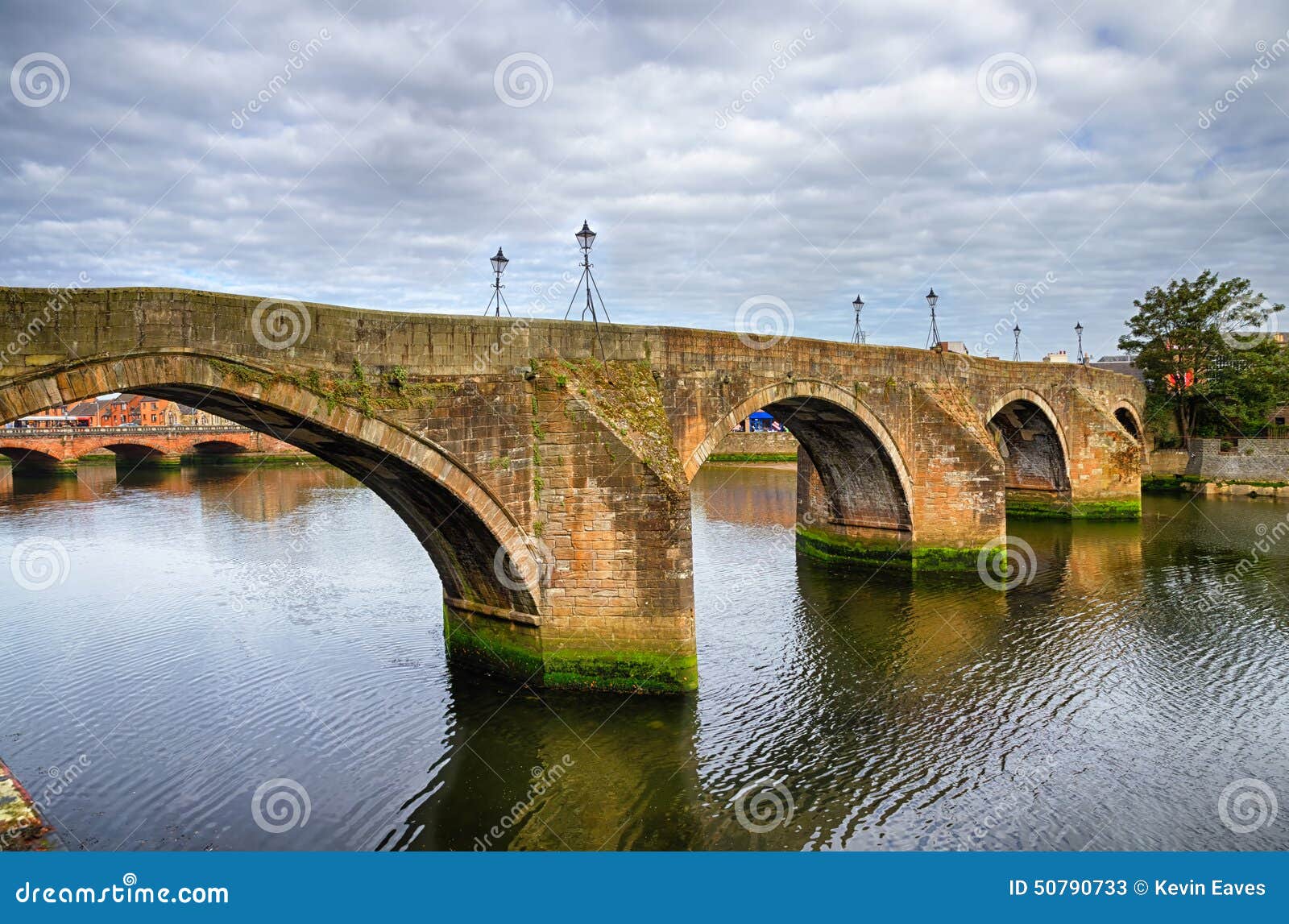 Stary most Ayr obraz stock. Obraz złożonej z chmury, dziejowy - 50790733