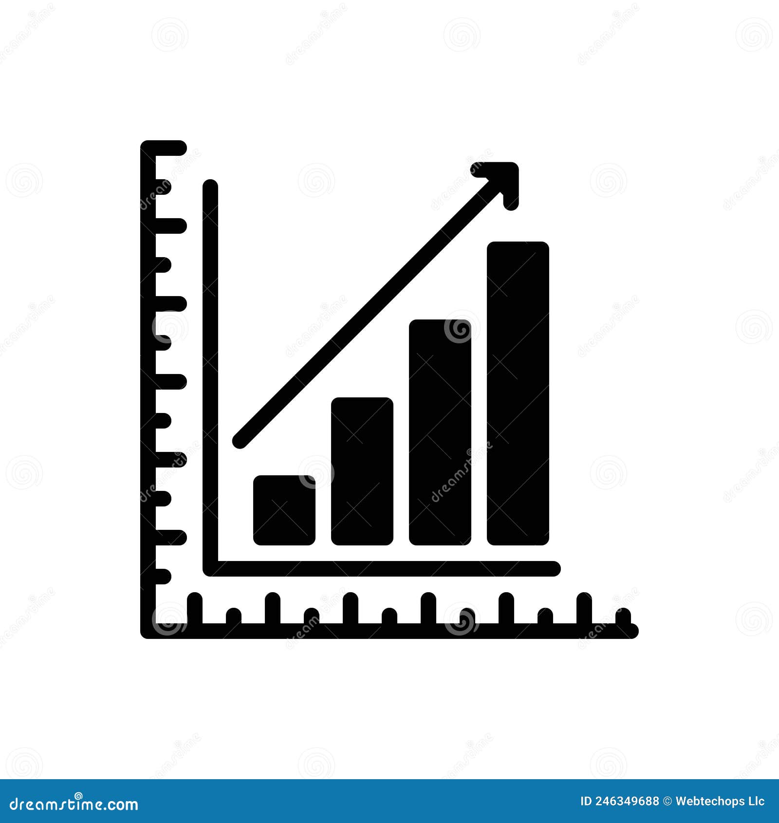 Black Solid Icon for Stat, Statistics and Analysis Stock Vector ...