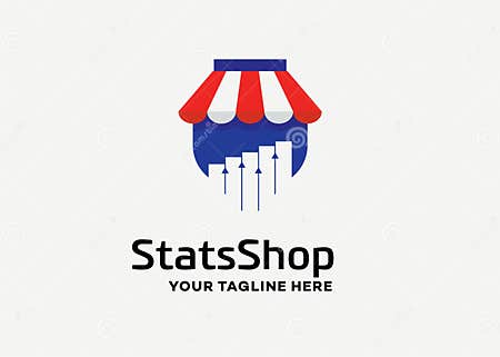 Stat Shop Logo Design Template Stock Vector - Illustration of ...