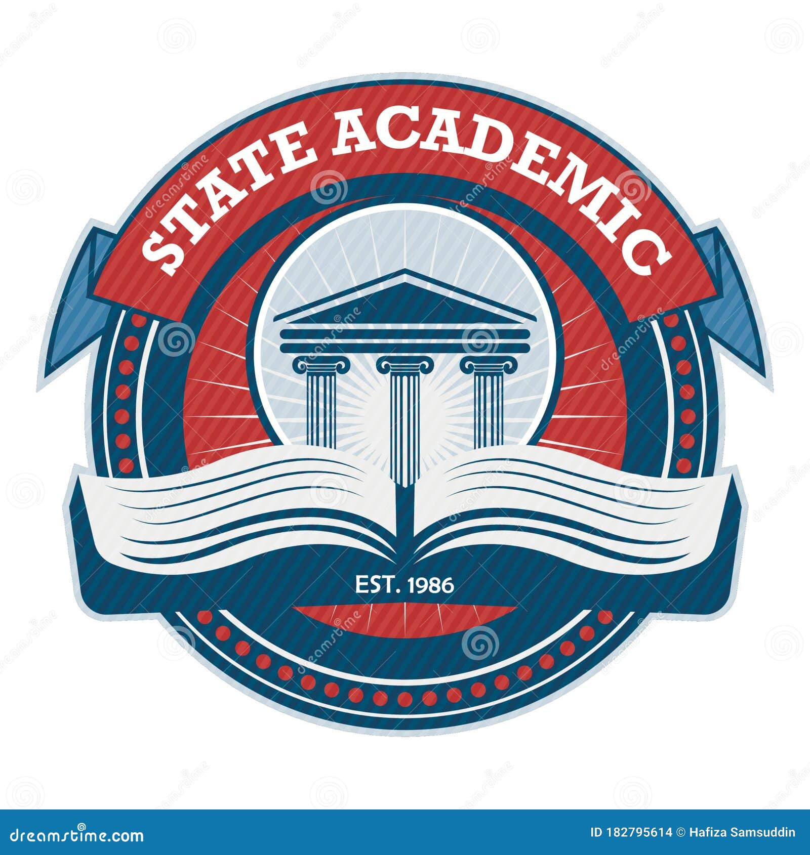 State academic logo design stock vector. Illustration of studying ...
