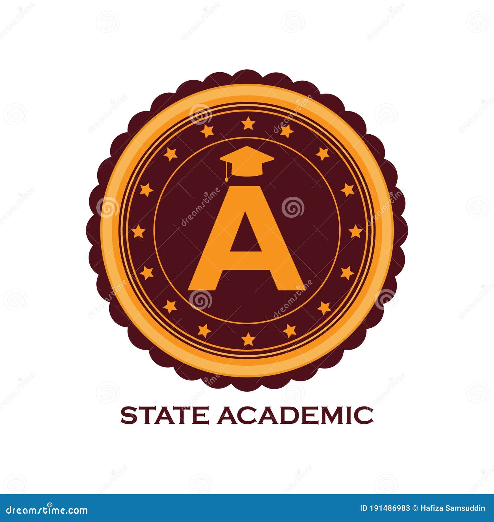State Academic Logo Element. Vector Illustration Decorative Design ...