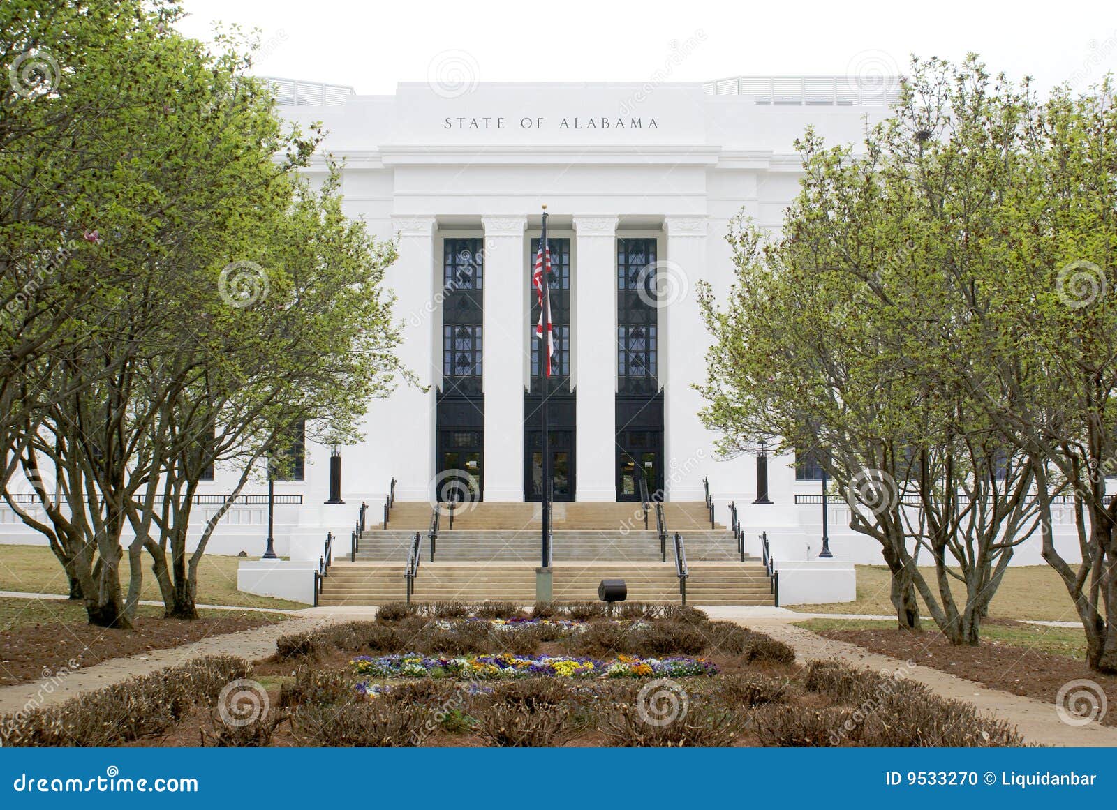 State of Alabama Building stock photo. Image of flag, building - 9533270