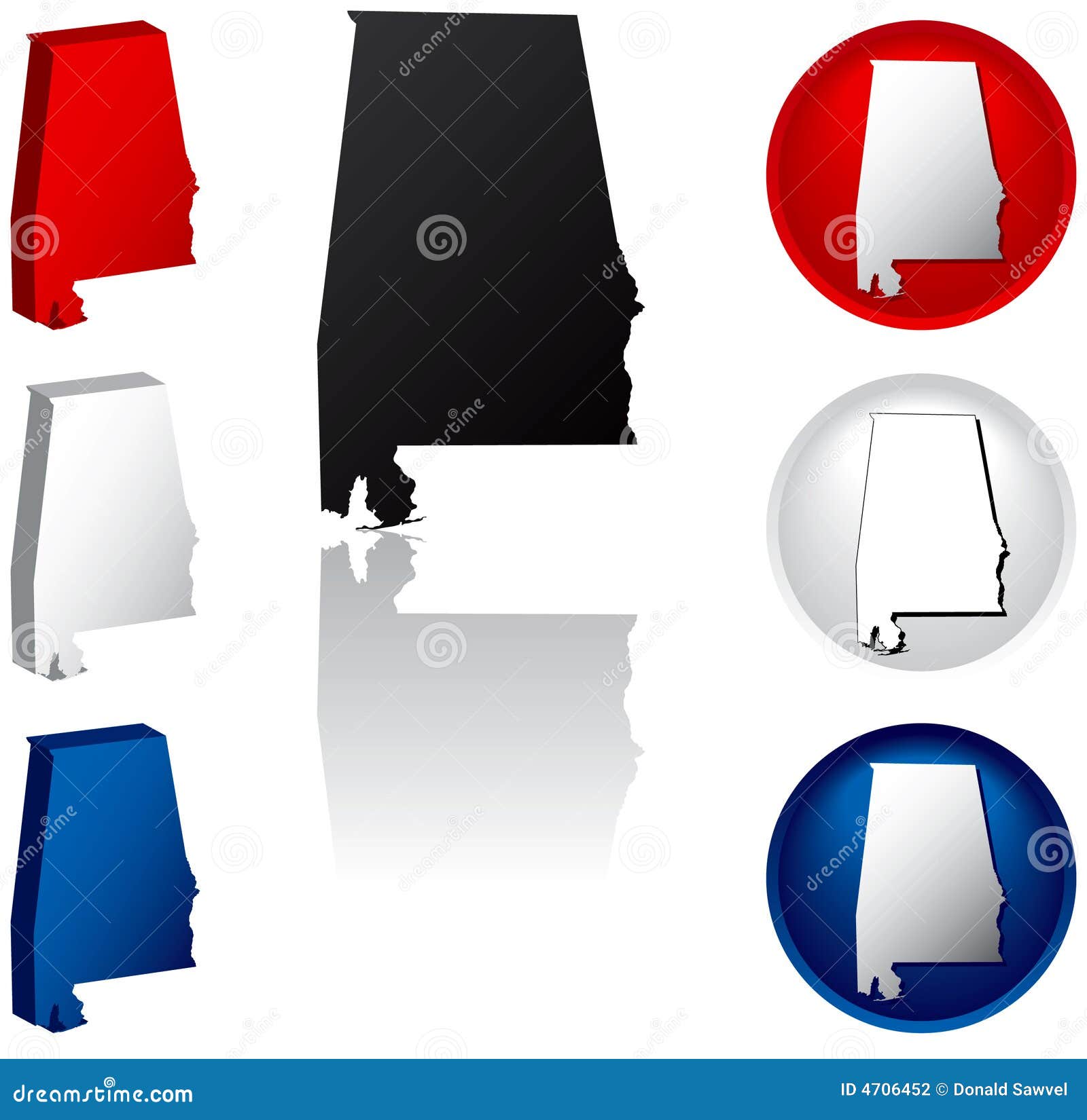 State of Alabama Icons stock vector. Illustration of united - 4706452