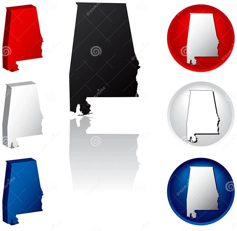 State of Alabama Icons stock vector. Illustration of united - 4706452