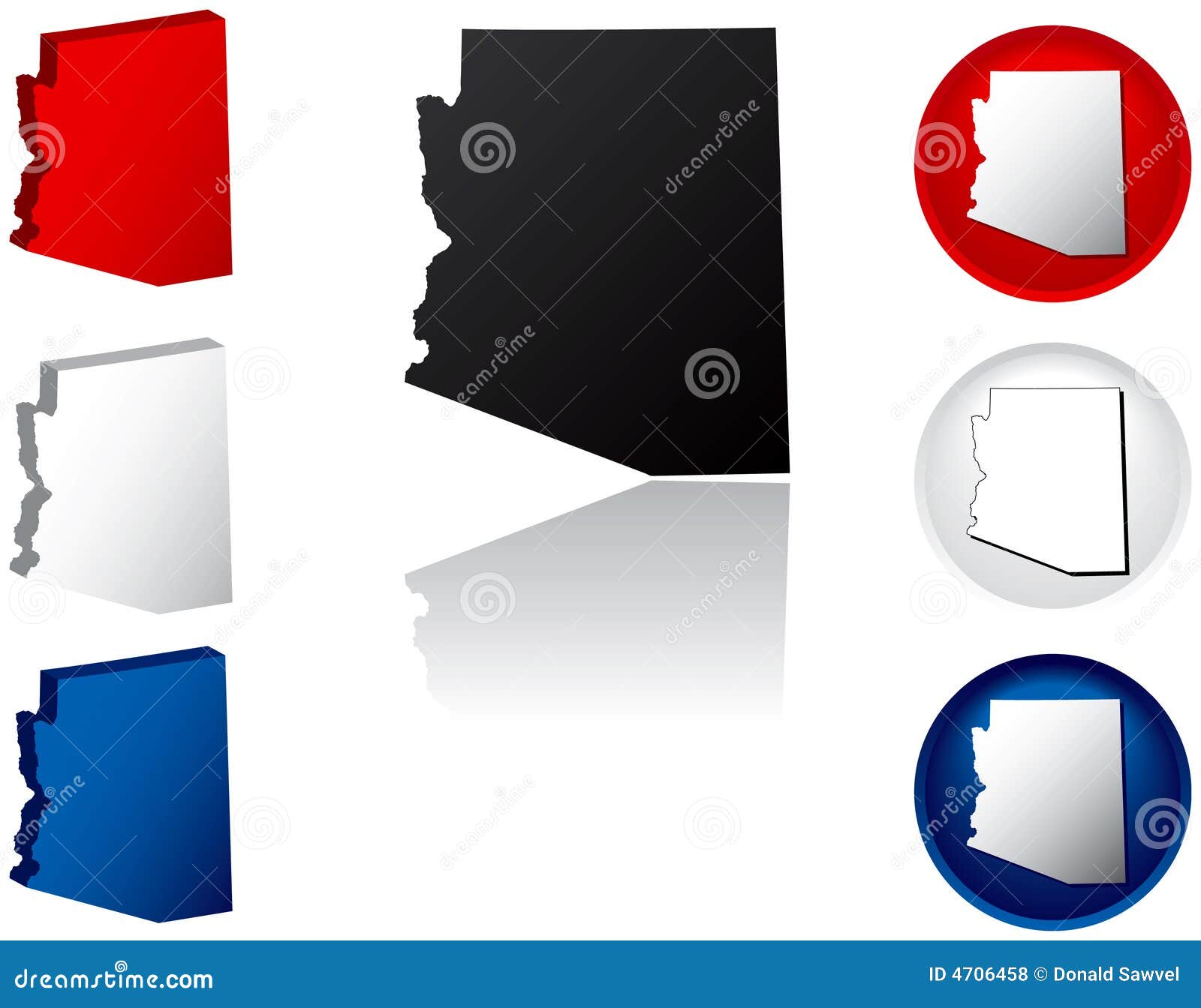 State of Arizona Icons stock vector. Illustration of vector - 4706458