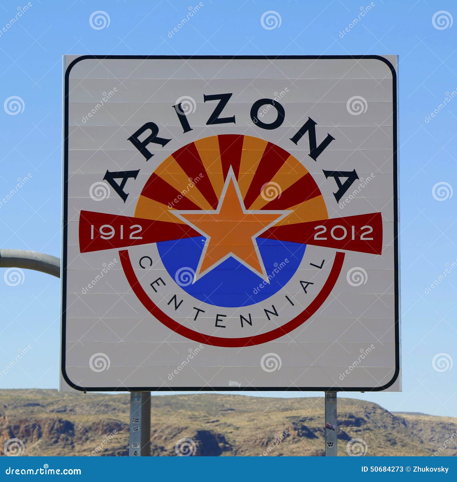 State of Arizona Road Sign at the State Border Editorial Stock Photo ...