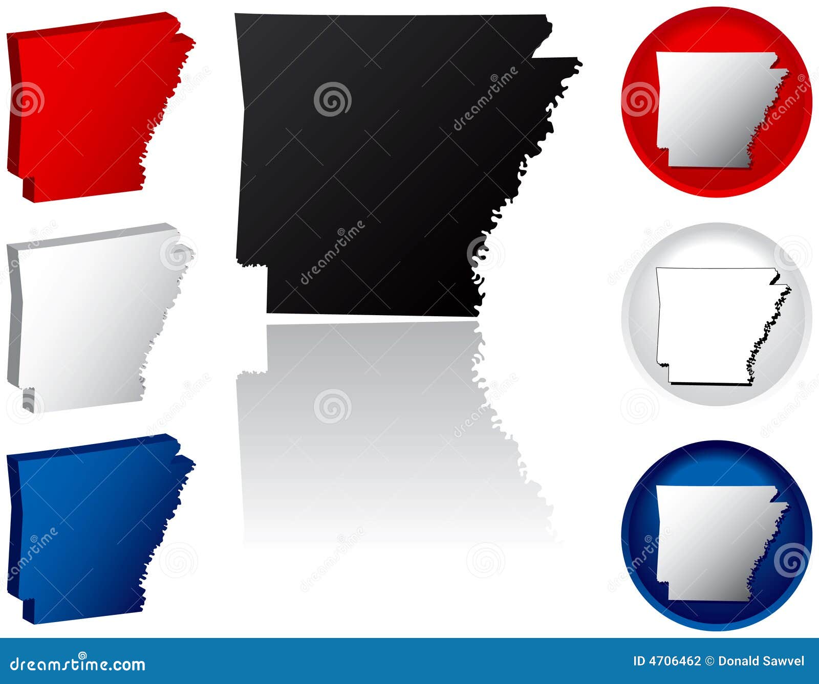 State of Arkansas Icons stock vector. Illustration of state - 4706462