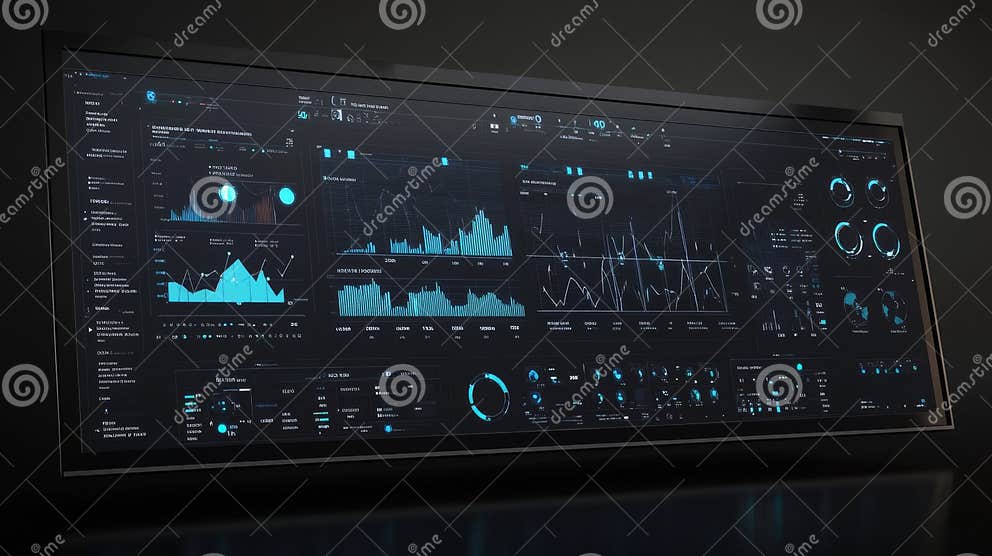 State-of-the-art Data Analysis Platform with Interactive Visualizations and Graphs. Stock Image ...