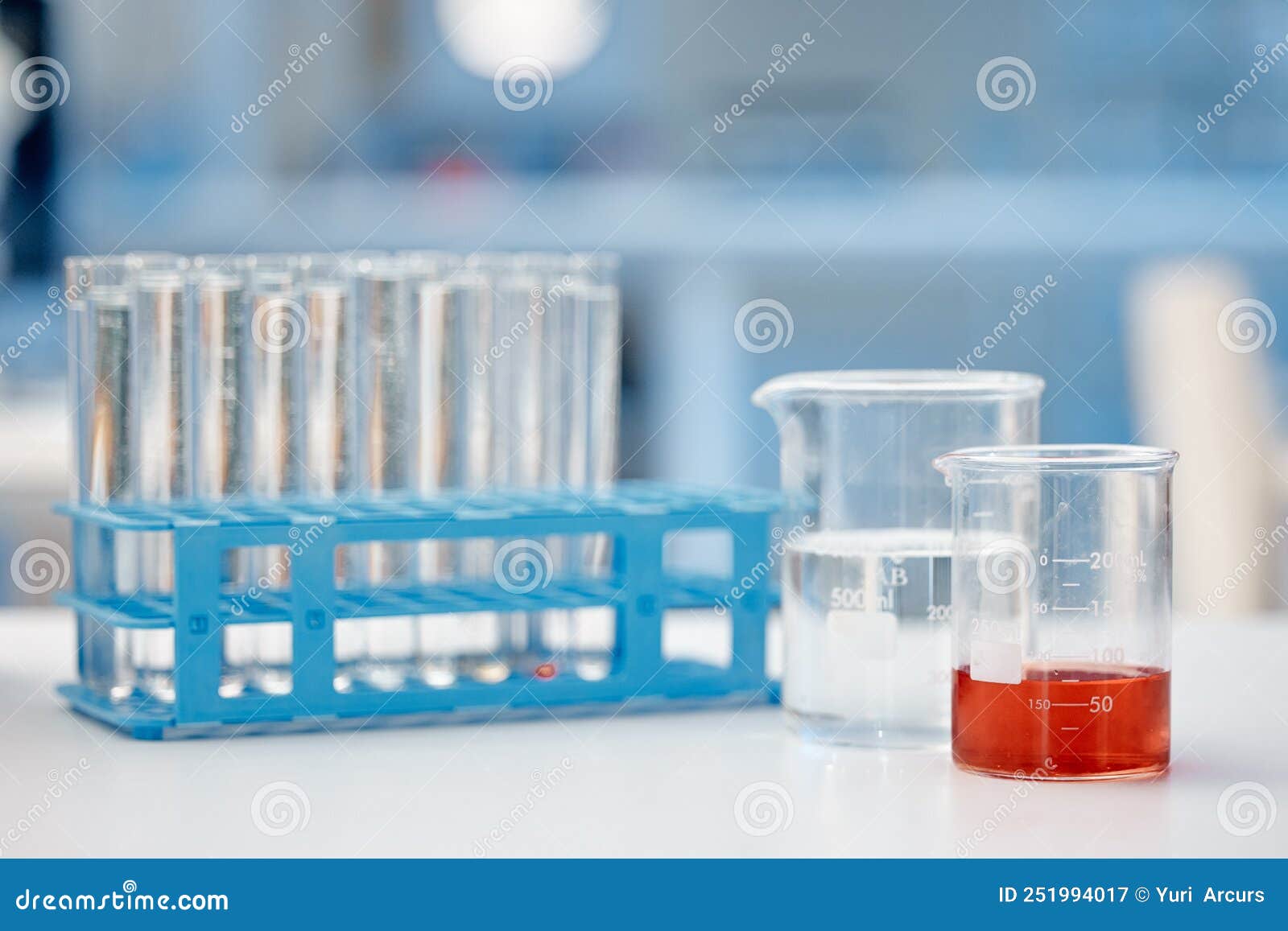 State of the Art Equipment. an Empty Lab with Just a Tray of Test Tubes ...
