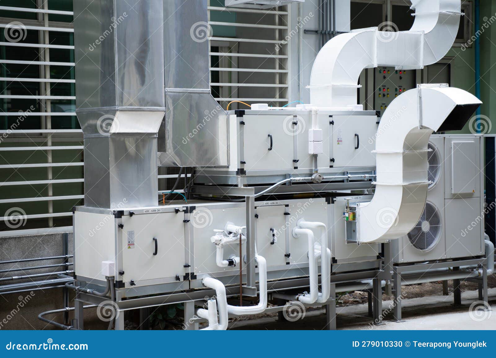 State-of-the-art Factory Heating and Ventilation System Stock Photo ...