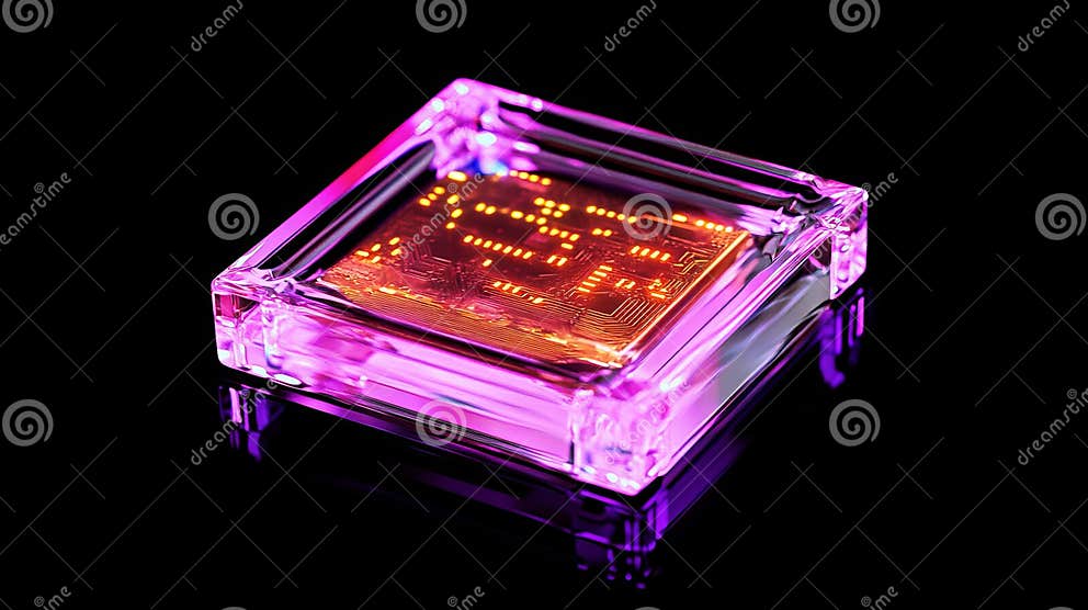 A State-of-the-art Illustration of a Semiconductor Microchip with ...