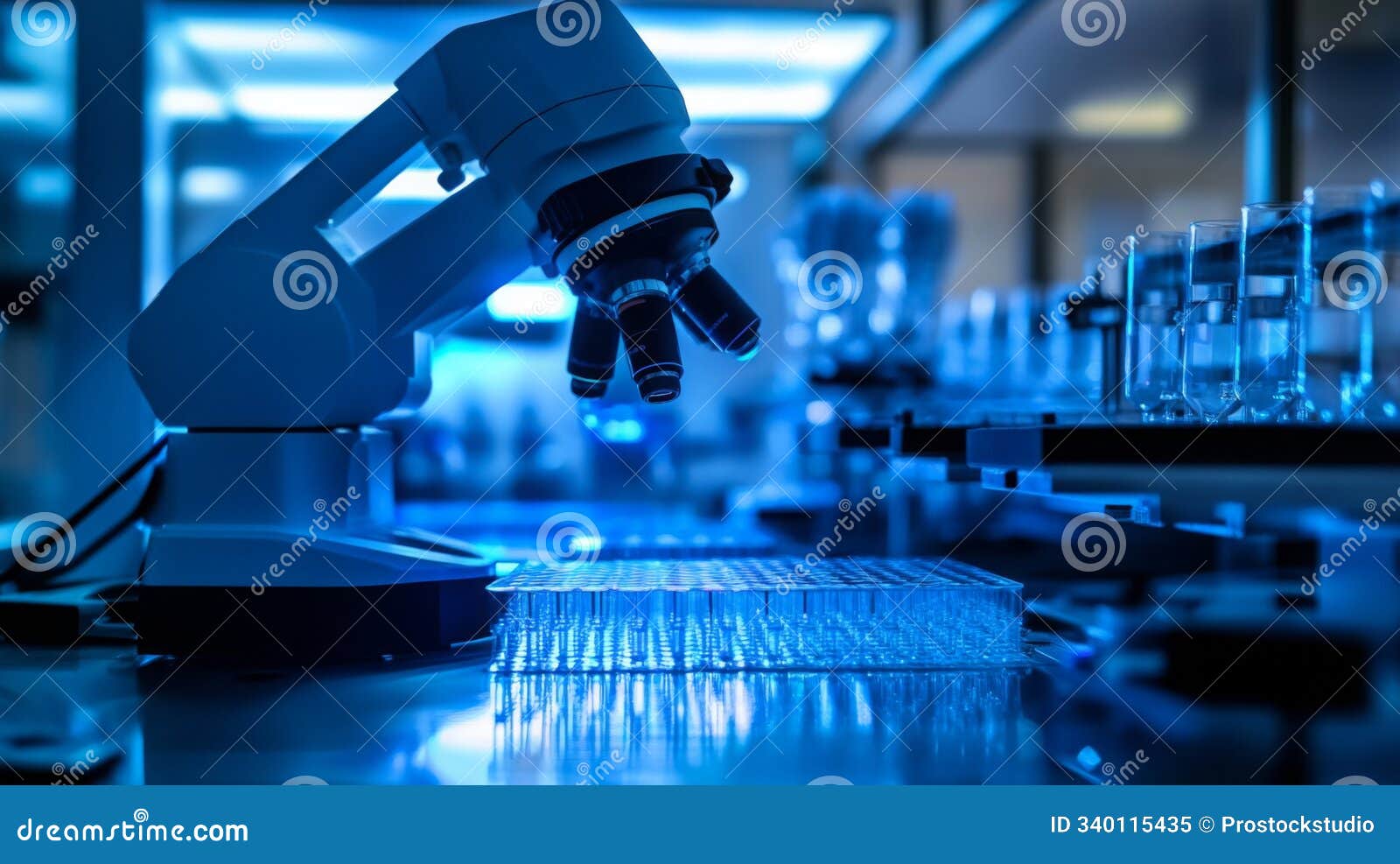 Modern Laboratory Equipped with Advanced Microscope and Research ...
