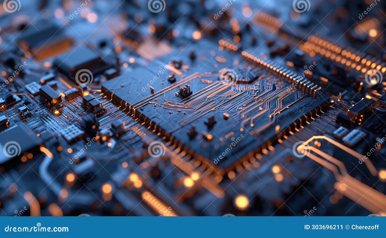 State-of-the-art Microchip on Board Stock Image - Image of circuit ...