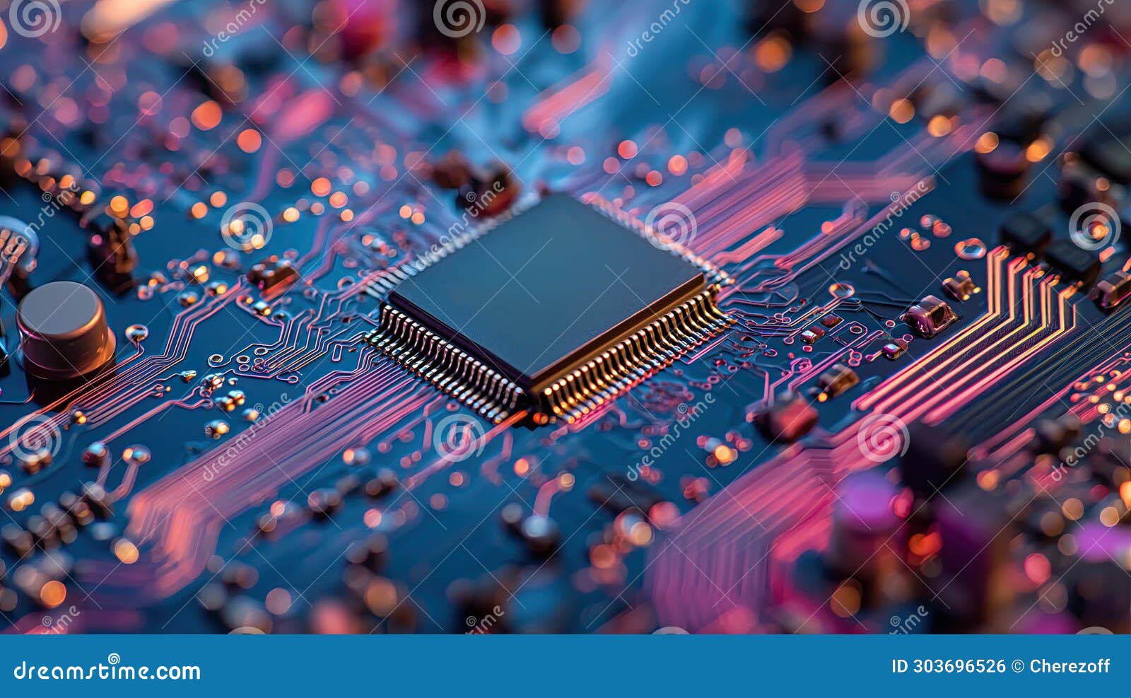 State-of-the-art Microchip on Board Stock Photo - Image of tech, board ...