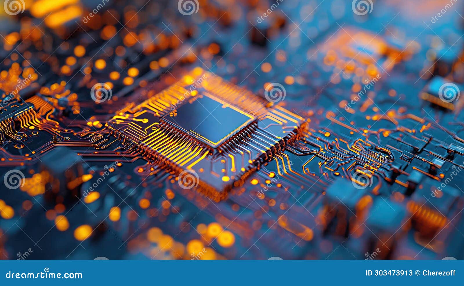 State-of-the-art Microchip on Board Stock Image - Image of circuit ...