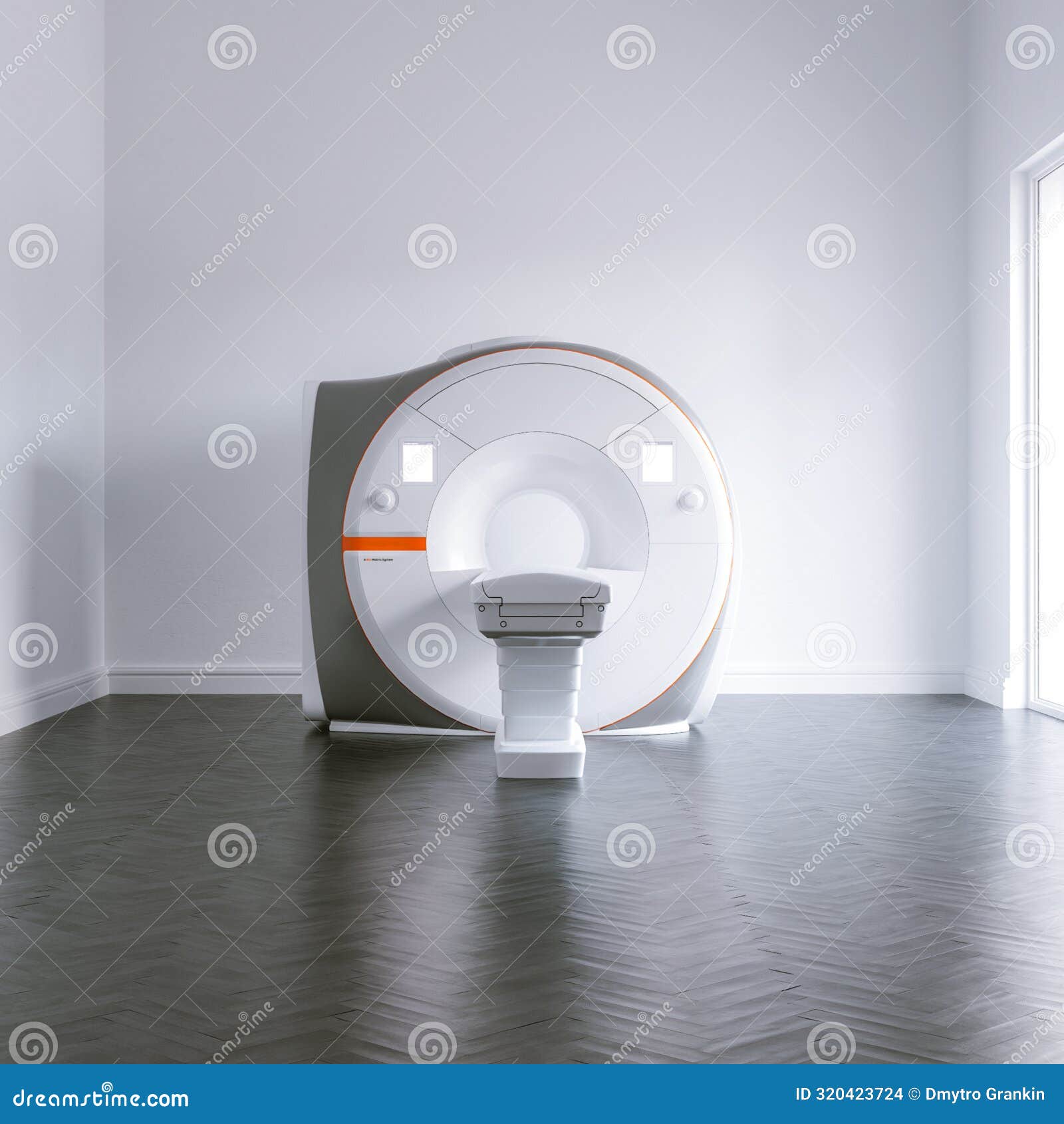 State-of-the-Art MRI Scanner in Minimalist Room Stock Illustration ...