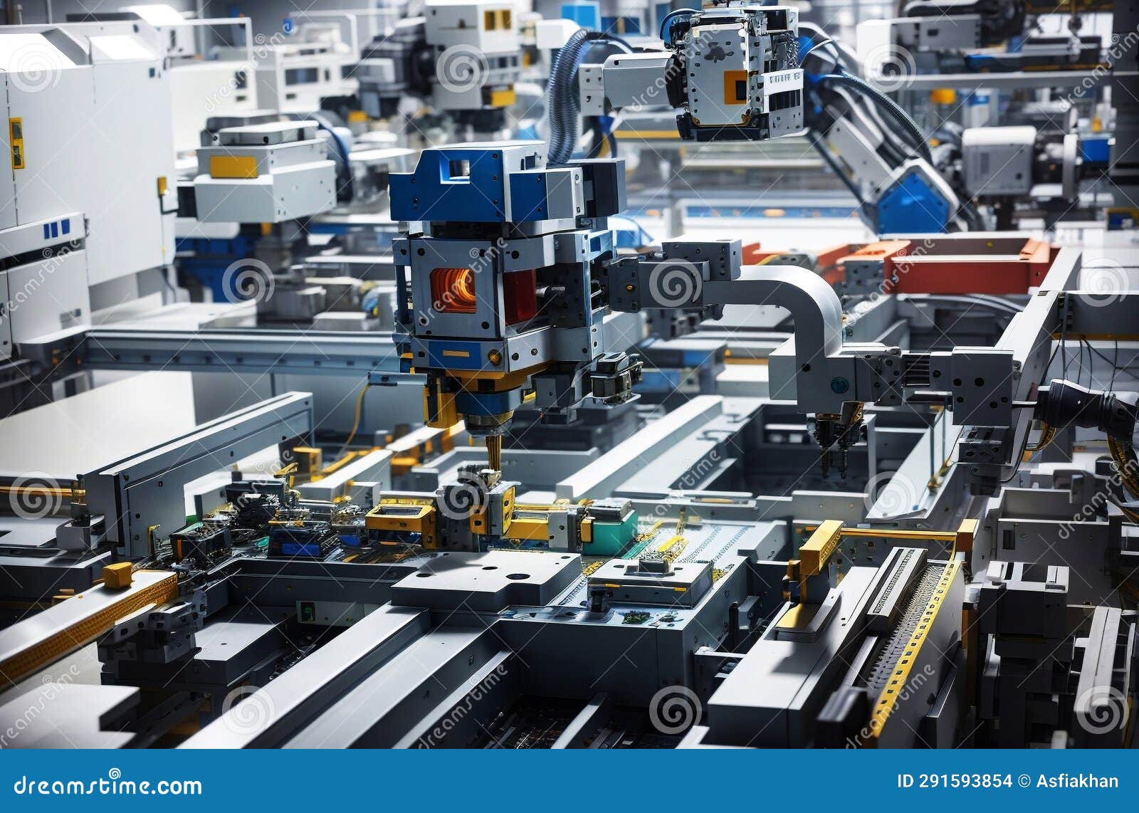 Advanced Printed Circuit Board With Components Electronics Assembly ...