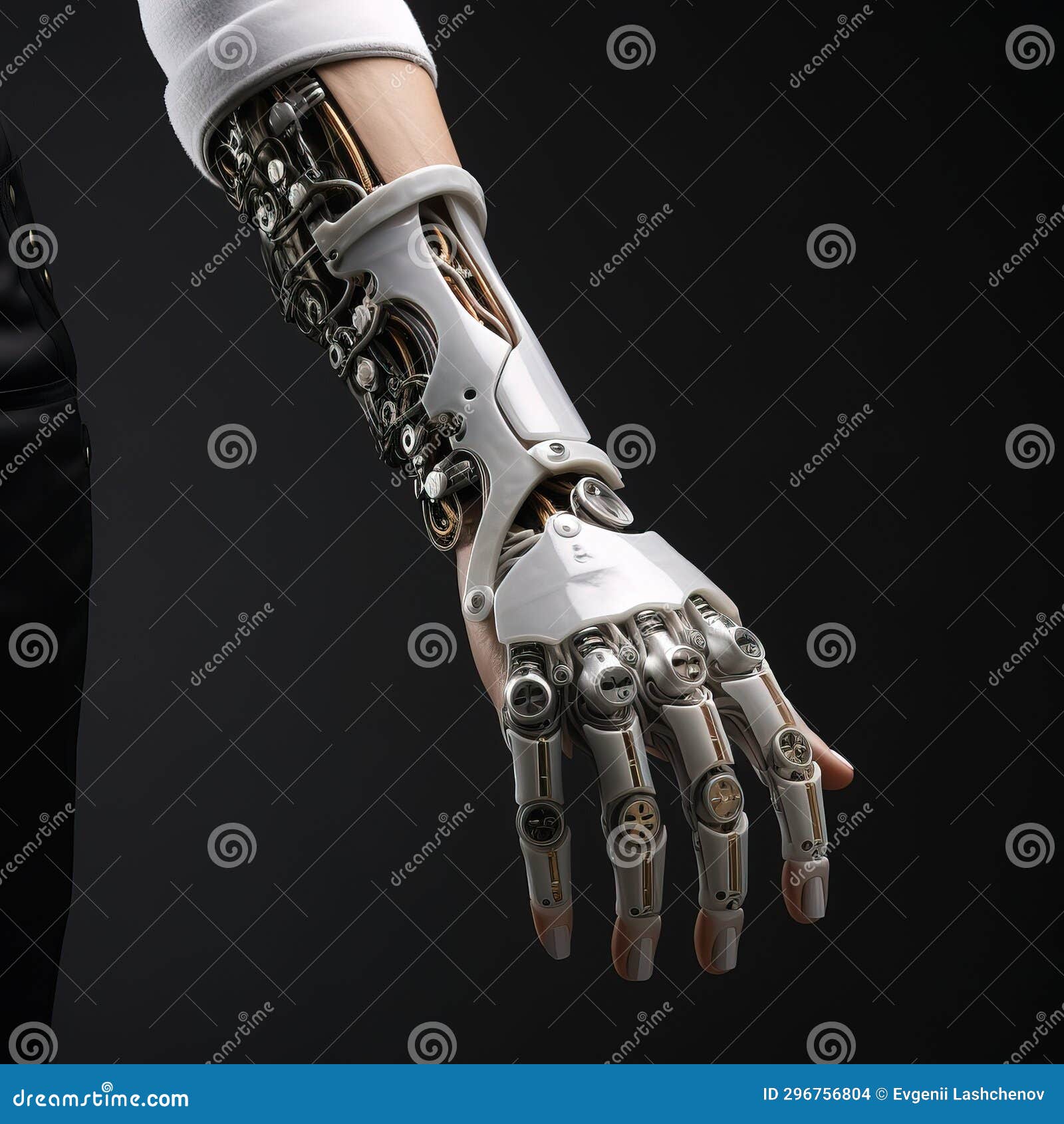 State-of-the-Art Prosthetic Robotic Arm in Elegant White Design. AI ...