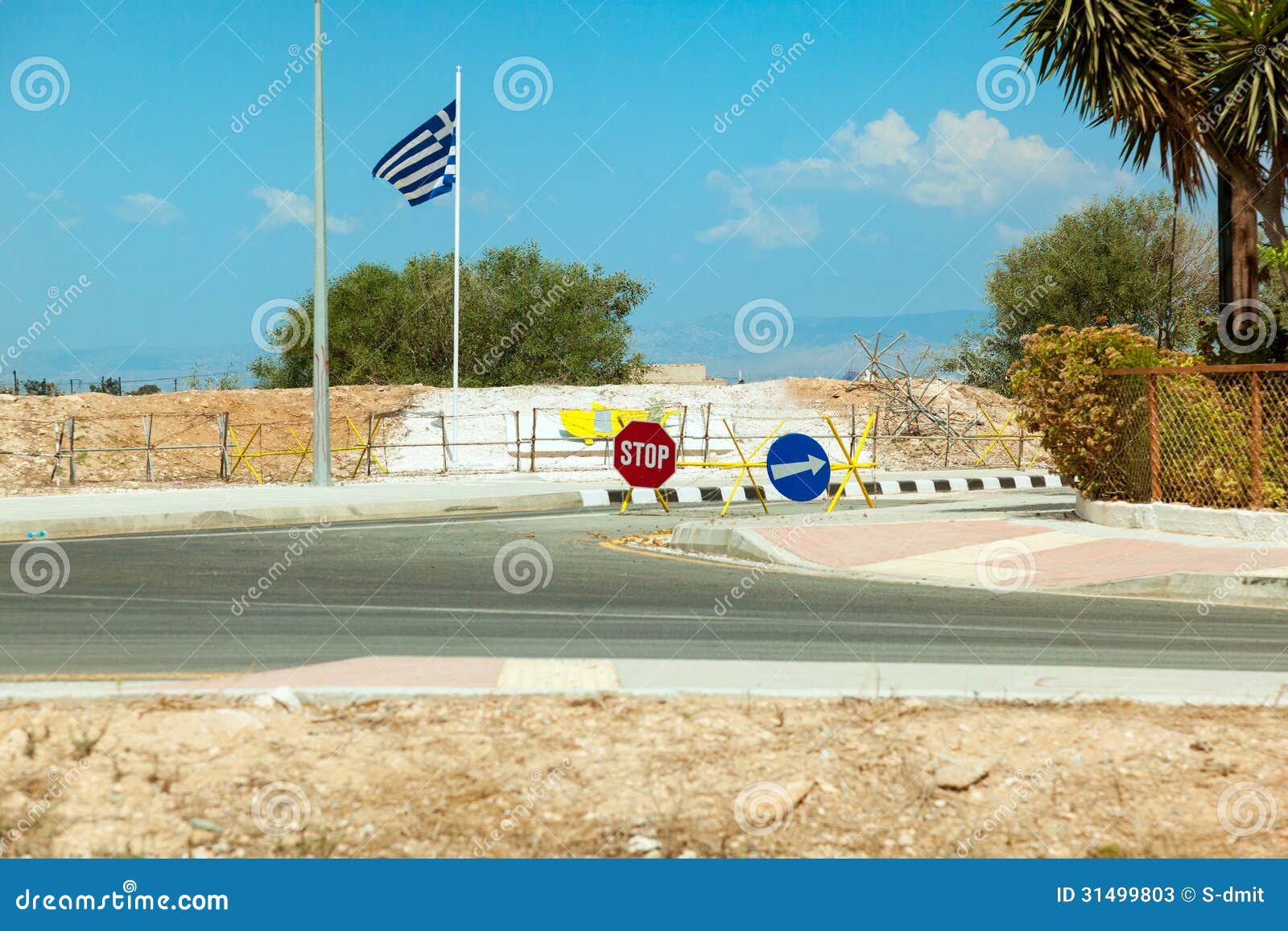 State Border between North and South Cyprus Stock Image - Image of ...
